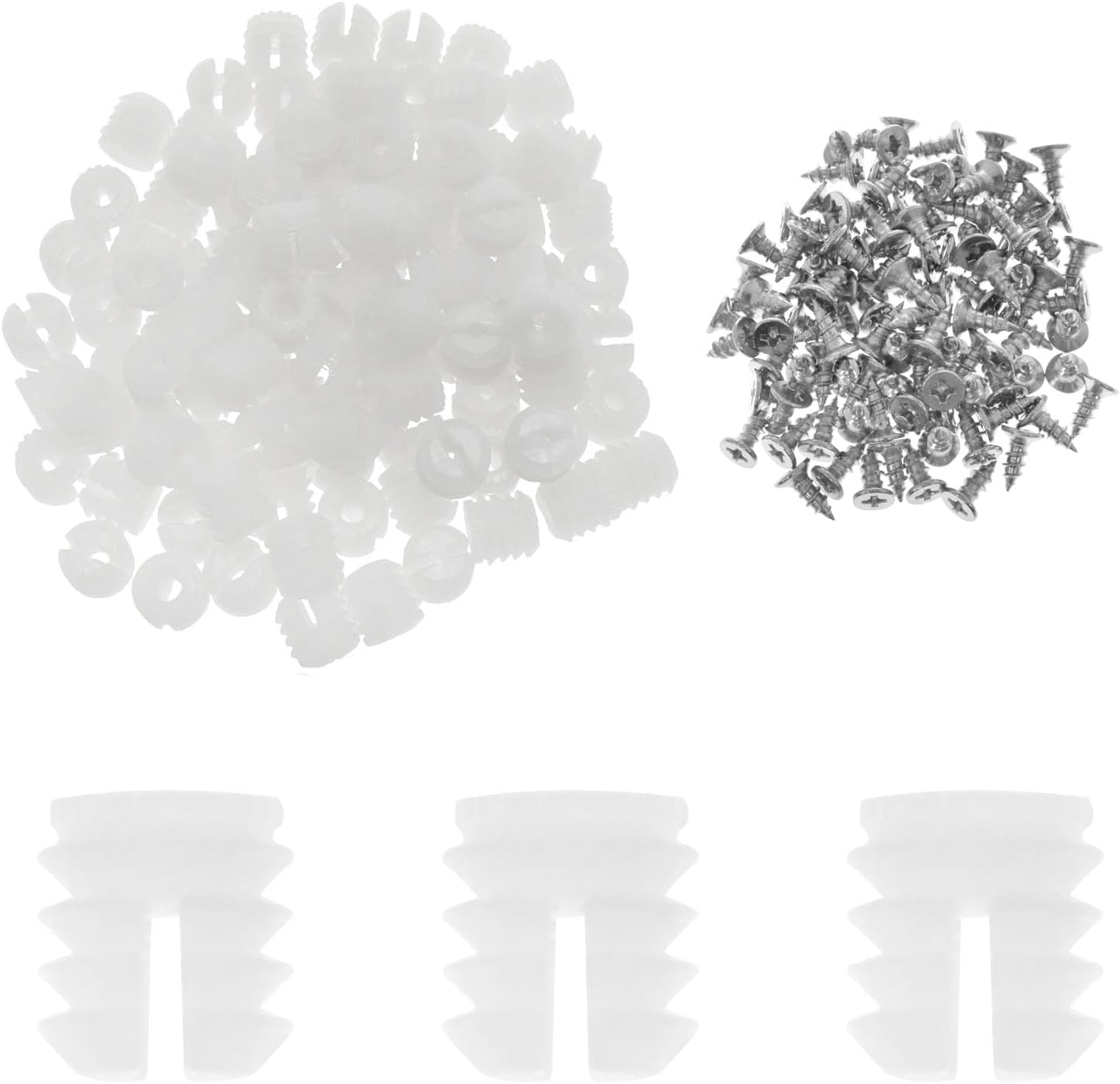 Rok Hardware 8mm Plastic Hinge Dowel Inserts with Screws, 100 Pack ...