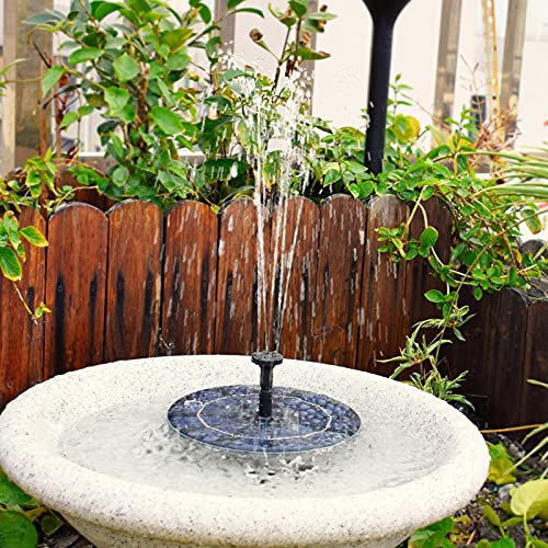 6 V/2,5 W, solar fontein, mini-waterfontein met 7 verschillende ...