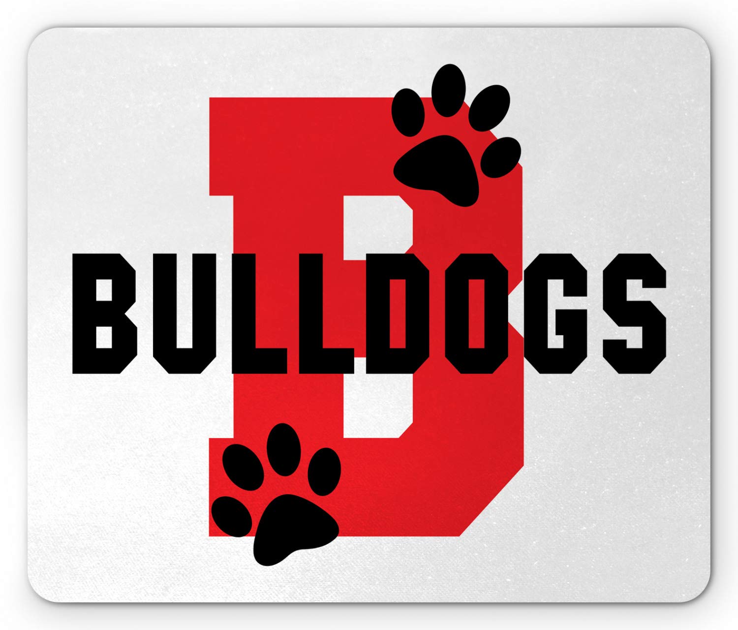 Red Bulldog Paw Print