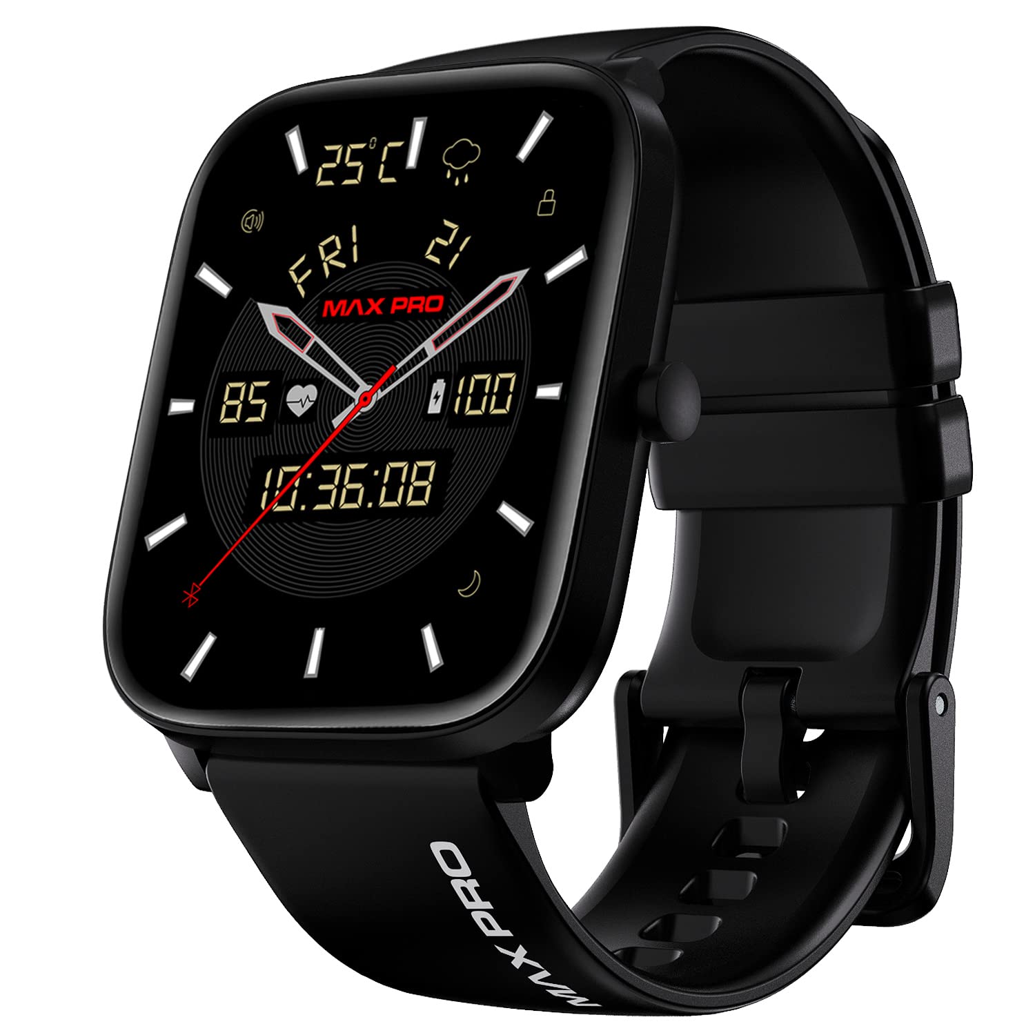 Maxima Max Pro Shogun Smartwatch with 1.85" Pure HD Display of 550 Nits ...
