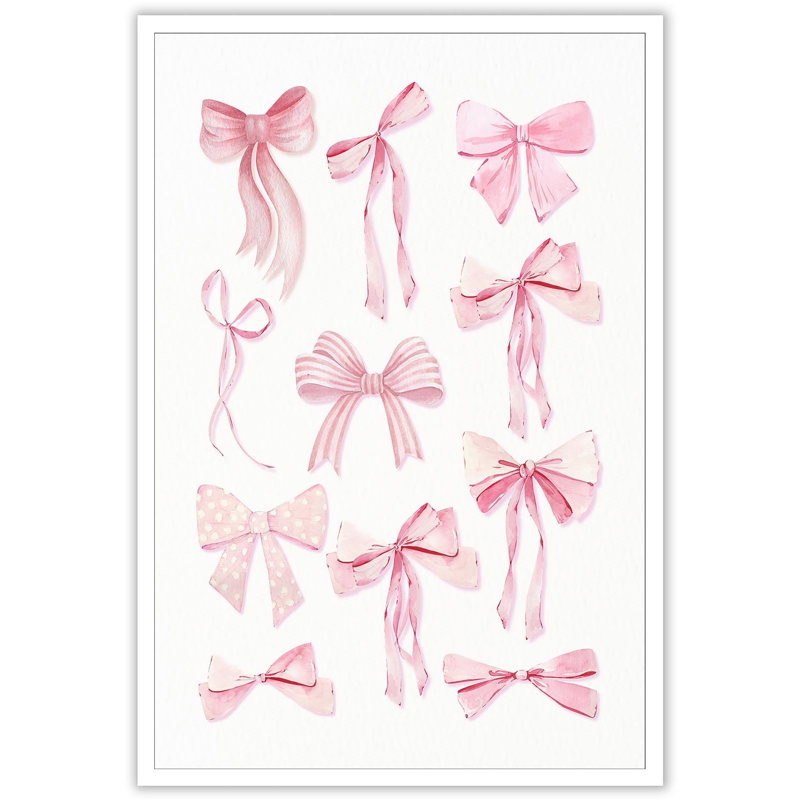 Amazon.com: Pnsoien Trendy Pink Bow Ties Posters Preppy Chinoiserie ...