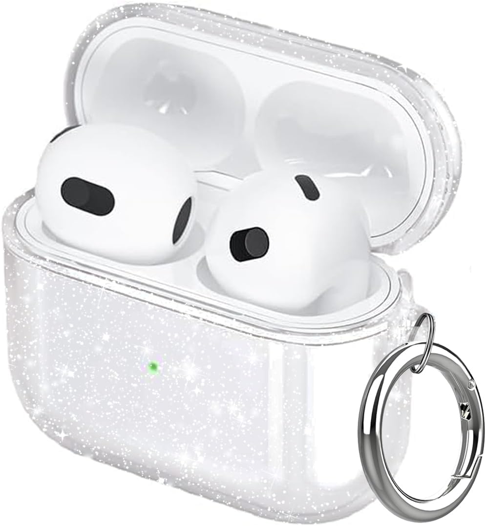 Amazon.com: Olytop for Cute Glitter Airpods 4 Case 2024 with Cleaner ...