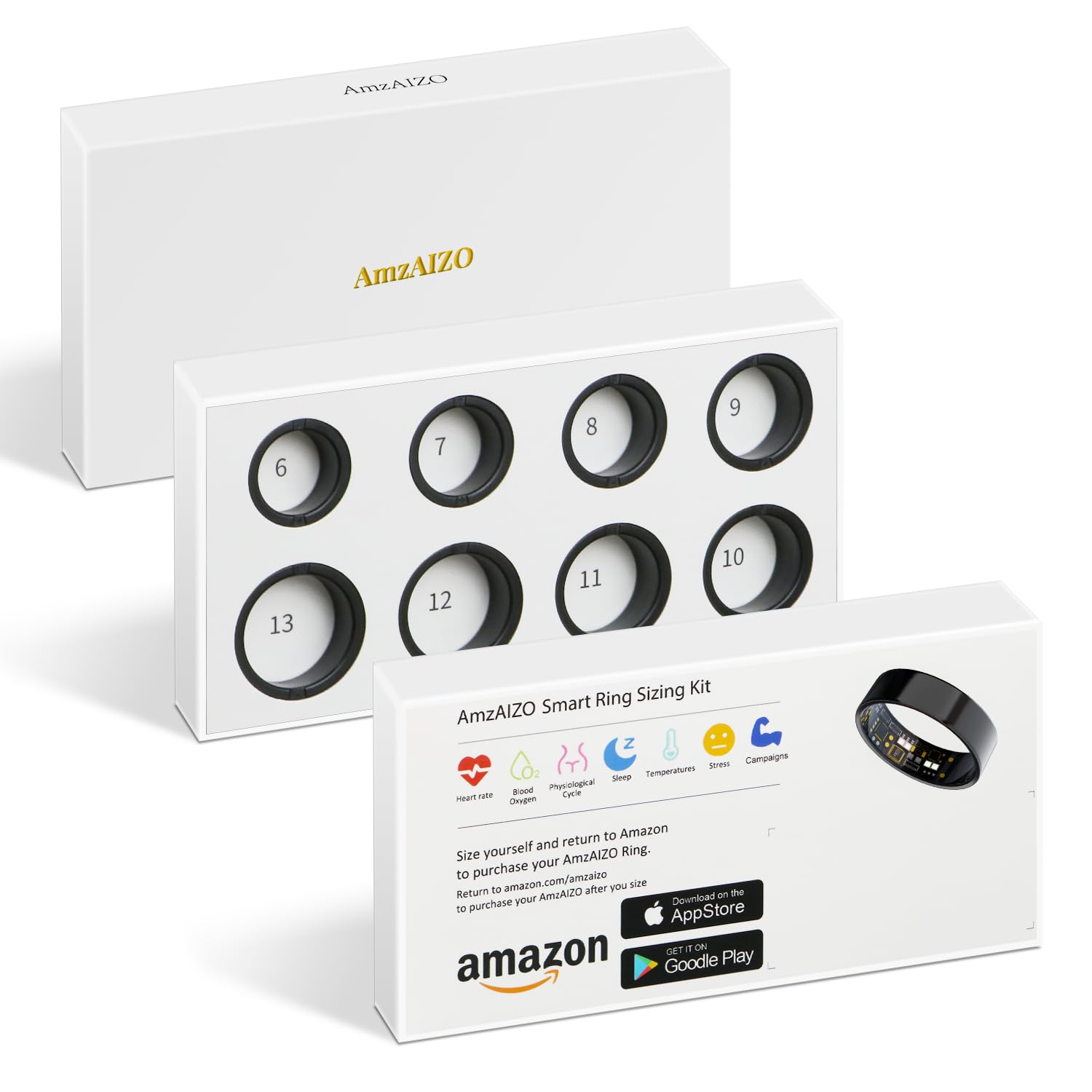 Amazon.com: AMZAIZO Smart Ring Sizing Kit for AIZO RING,Size First ...