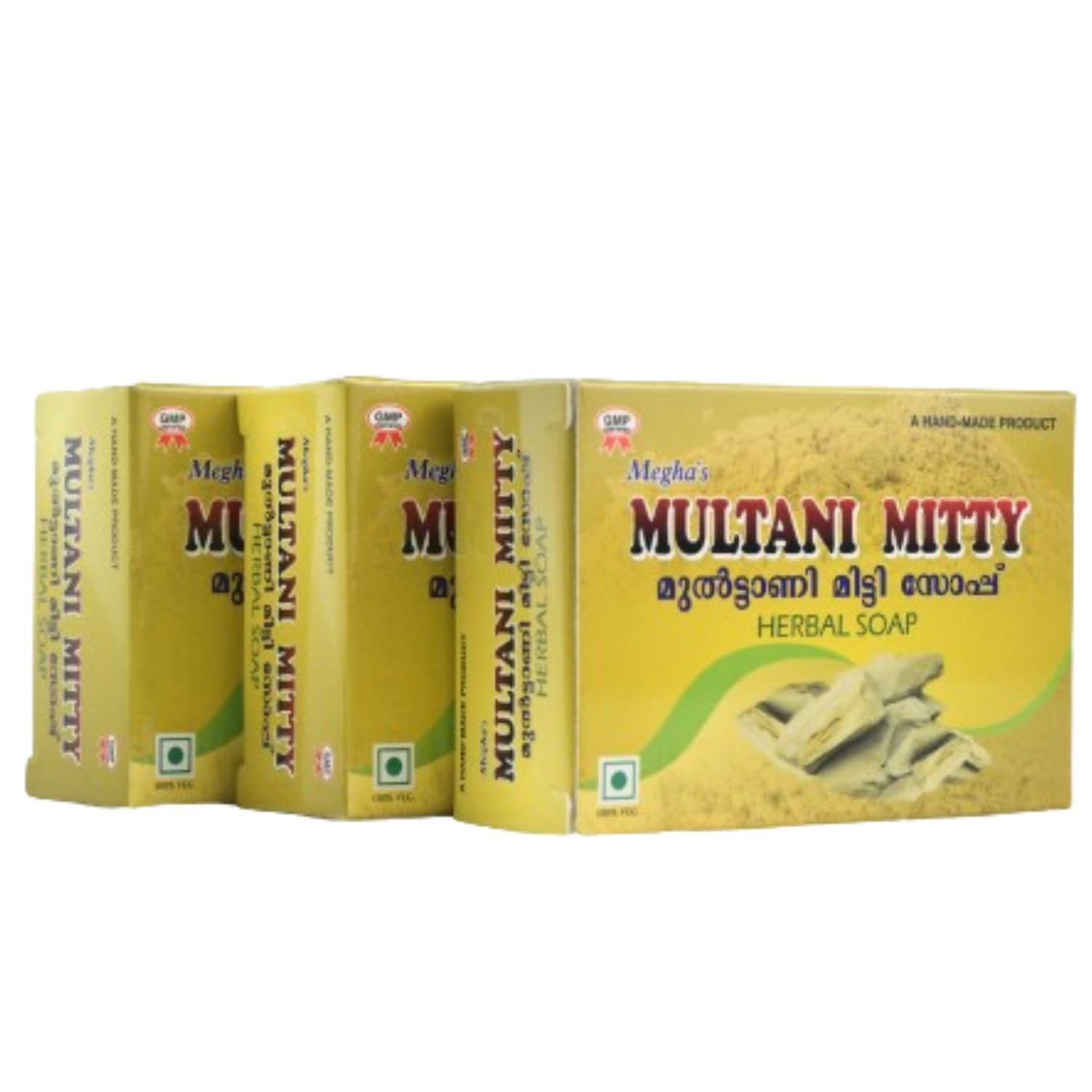 Buy MEGHA’S MULTANI MITTY SOAP (Pack of 3), 75g each - 100% Ayurvedic ...