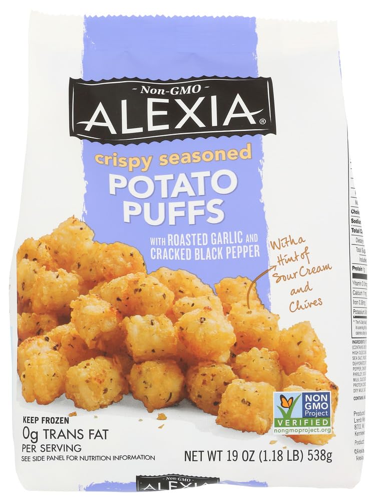 Amazon.com : Alexia Foods Seasoned Crispy Potato Puffs, 19 Ounce (Pack ...