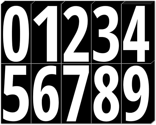 Amazon.com : 200 Pieces, 4 inch - Vinyl Number Stickers, Waterproof ...