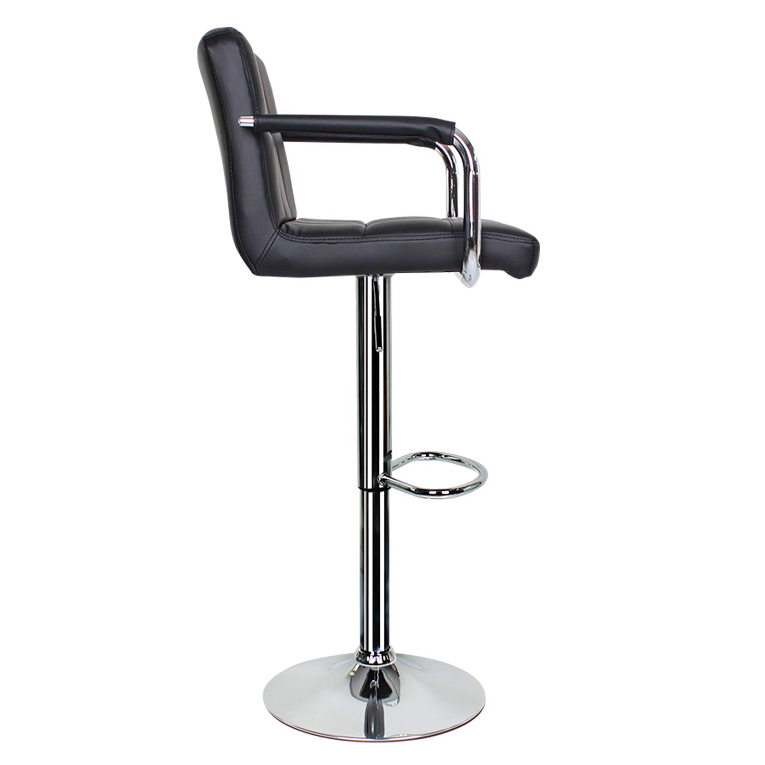 Buy Bar Stools Set of 2, Breakfast Bar Stool with Armrest and Back ...