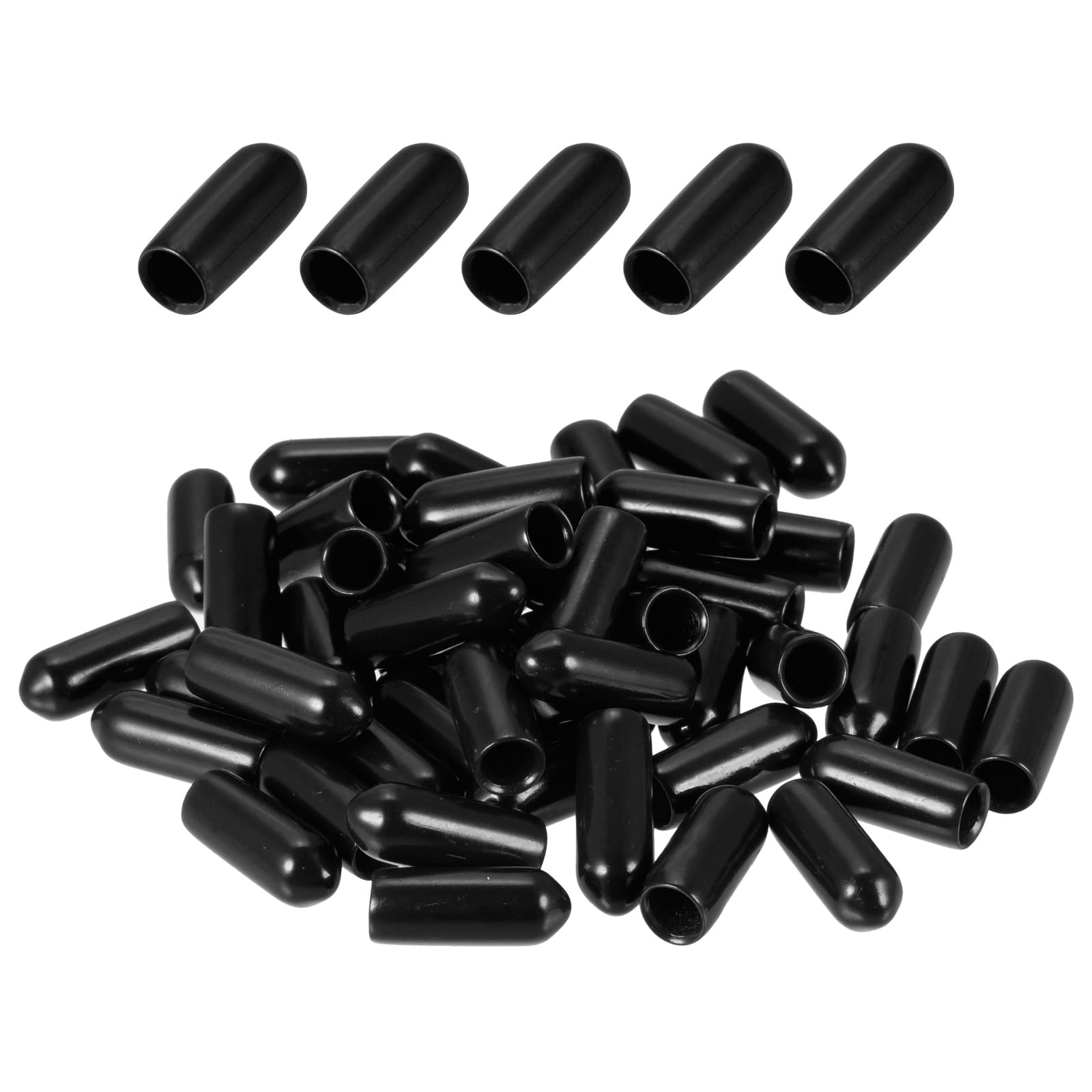 Snapklik.com : 80 Pack 3/16" ID Black Screw Thread Protectors Rubber ...