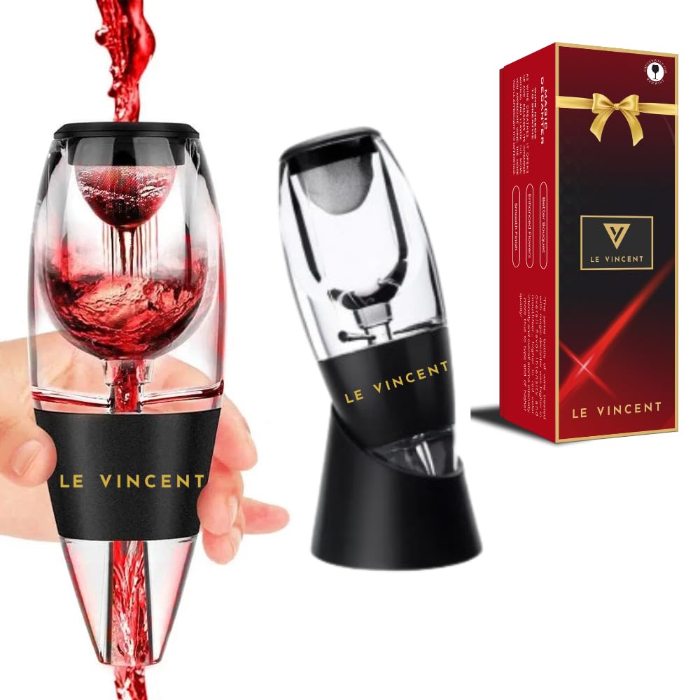 Amazon.com: Le Vincent Premium Red Wine Aerator Decanter with Three ...