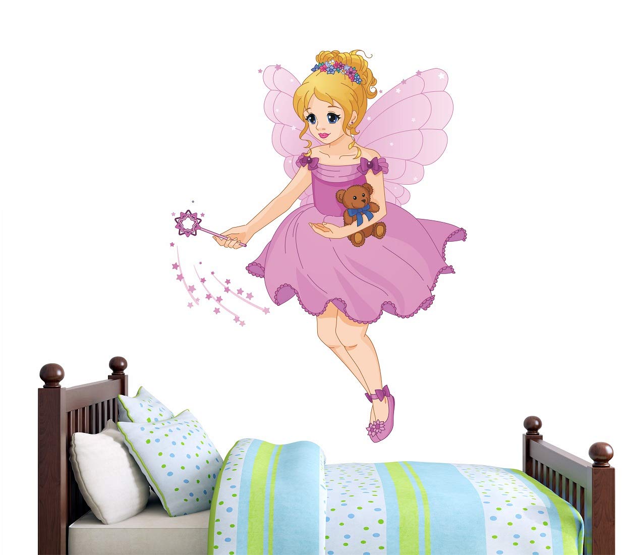 Wallstick Beautiful Angel wallstickers (Vinyl 80 cm x 60 cm) : Amazon ...