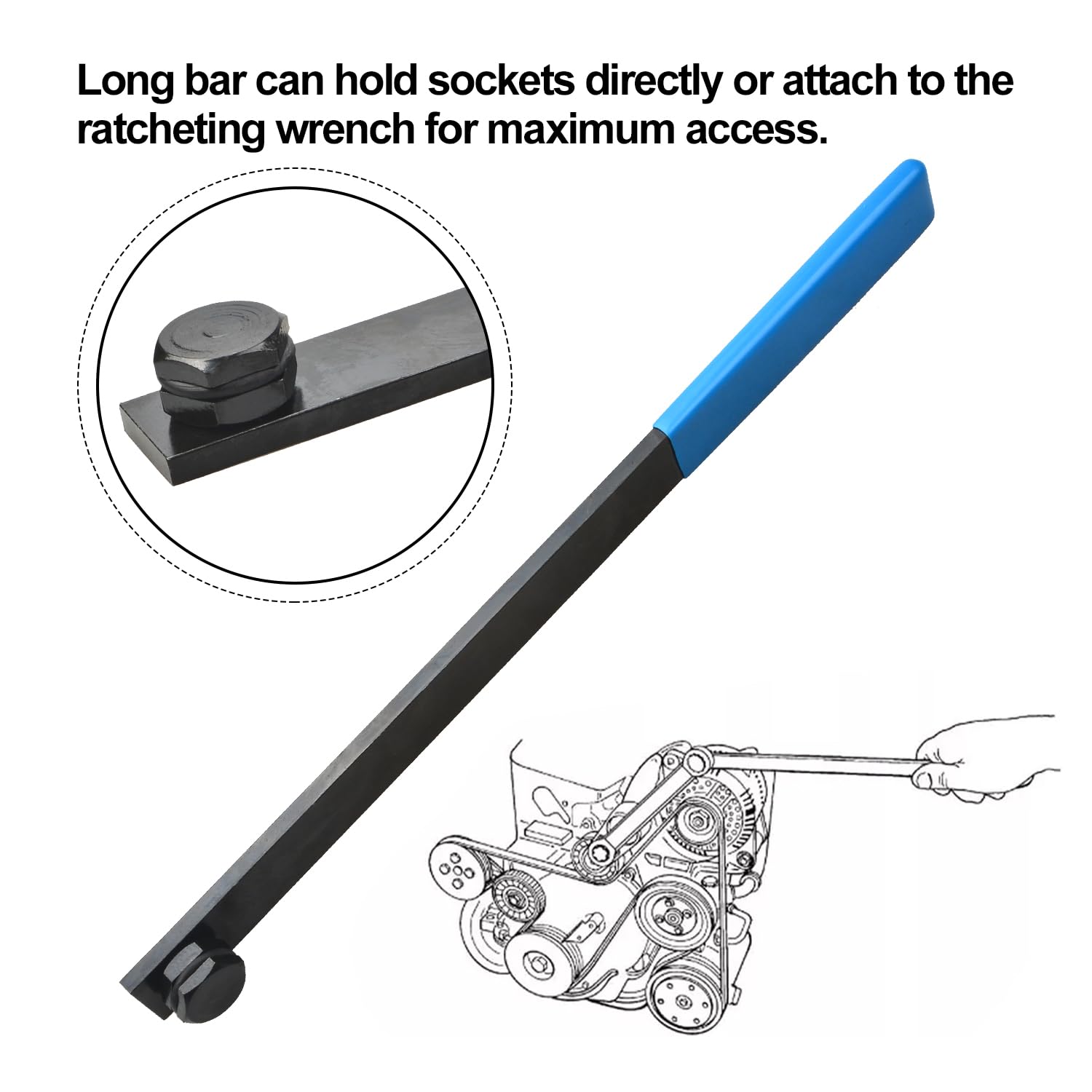 Snapklik Lainkeen 15 Pieces Ratcheting Serpentine Belt Tool Set