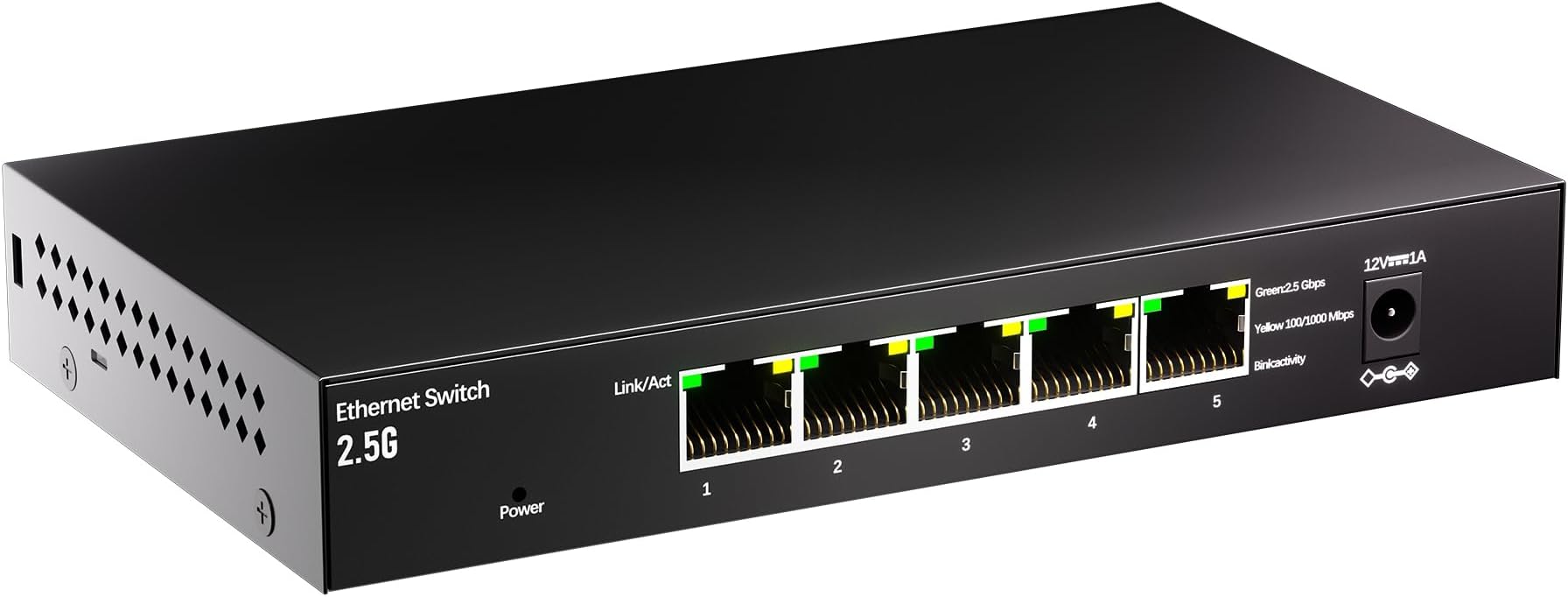 Amazon.com: 5-Port 2.5Gb Ethernet Switch,25Gbps High-Speed Unmanaged ...