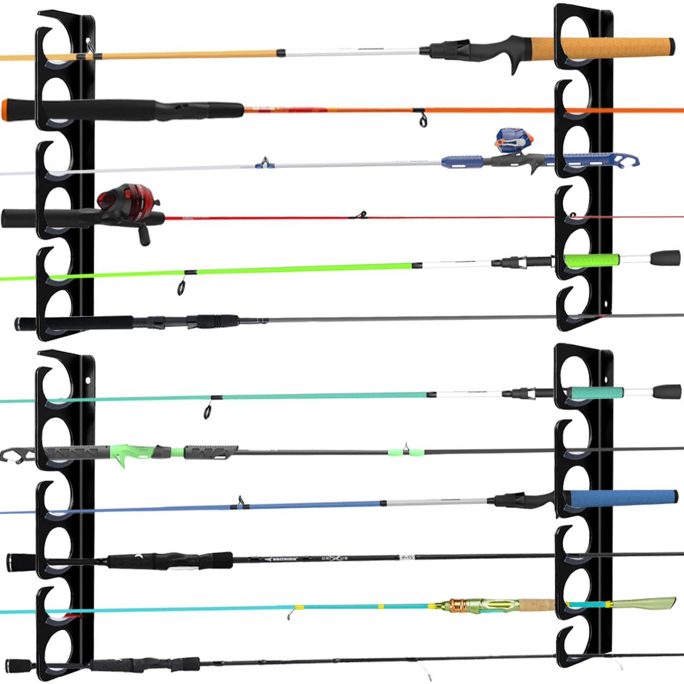 Amazon.com: Fishing Rod Rack Pole Wall or Ceiling Storage Holder Hook ...