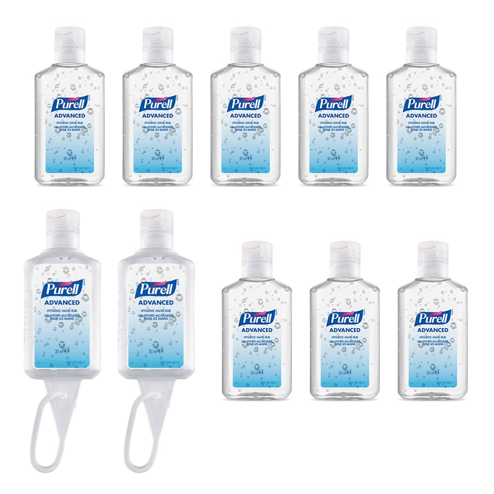 PURELL ADVANCED HAND SANITISER GEL 30mL x 10 Pack. Flip Top Bottle ...