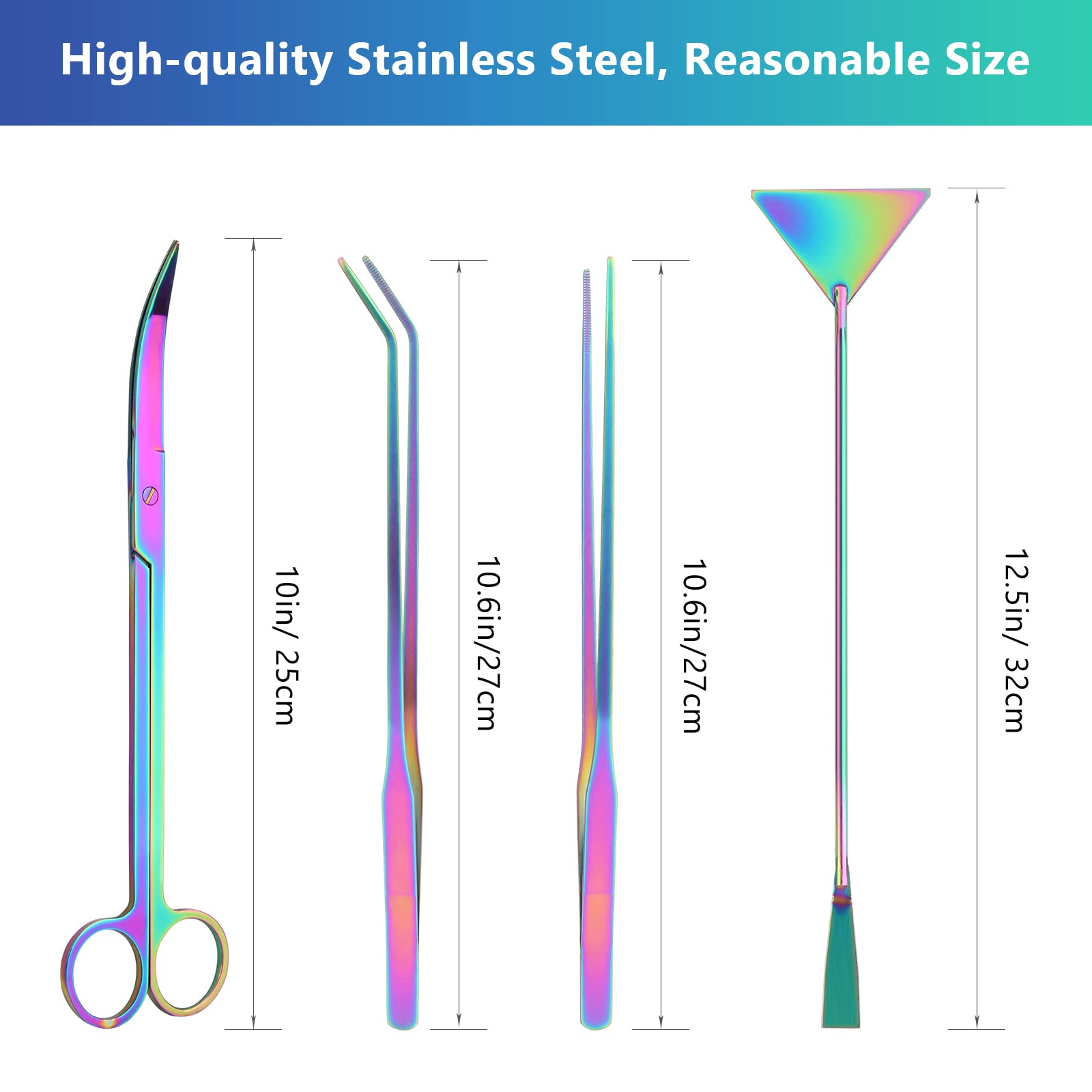 Snapklik.com : 4 In 1 Quarium Aquascape Tools Kits, Anti-Rust Stainless ...