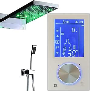 Shower Trim Digital Valve Shower Controller 3 Ways LED Touch Screen ...