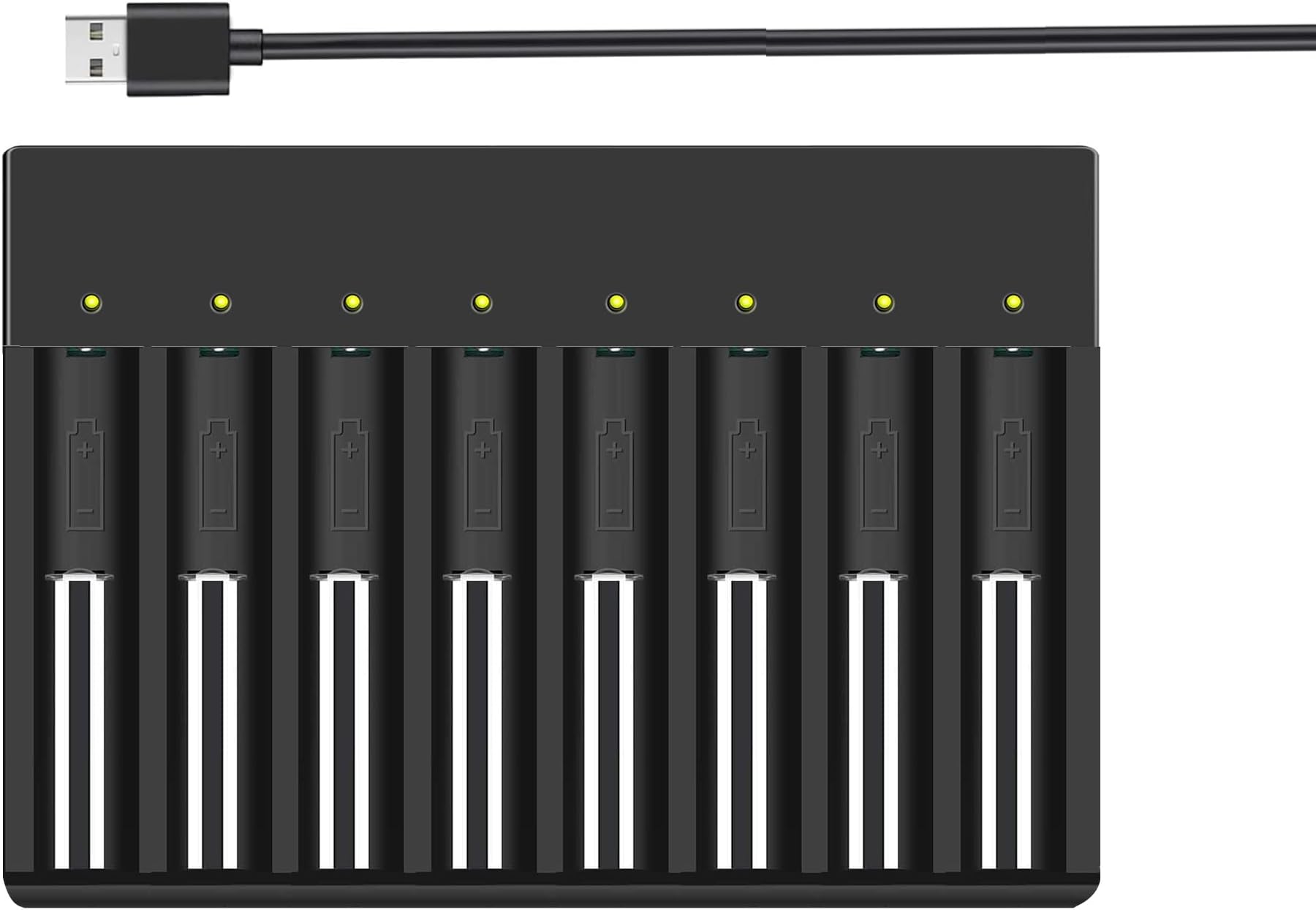 Amazon.com: 18650 Battery Charger 8 Bay Smart Universal Charger for ...