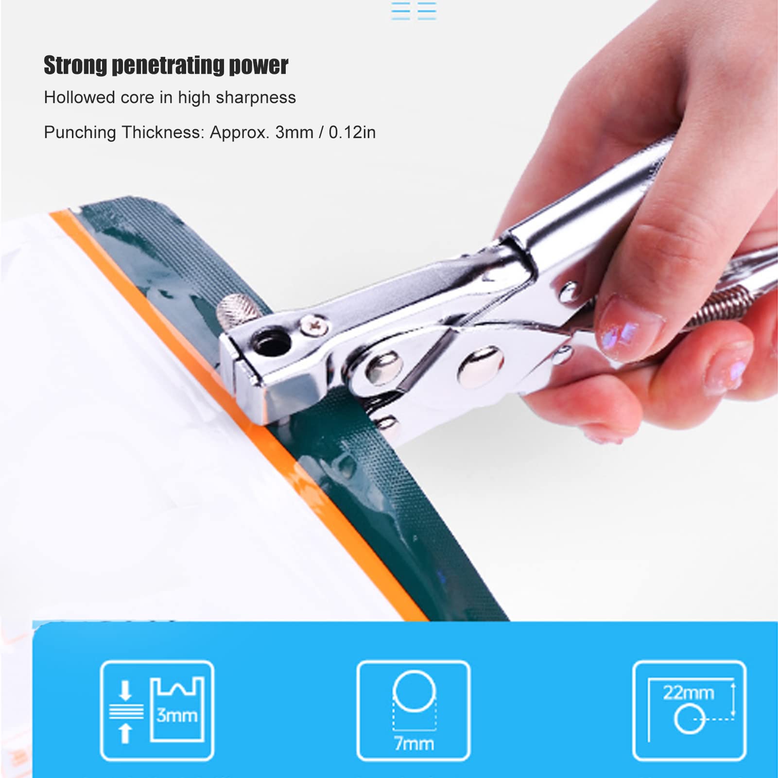 Snapklik.com : Hole Punch, 7mm Single Hole Puncher For Plastic Bag OPP ...