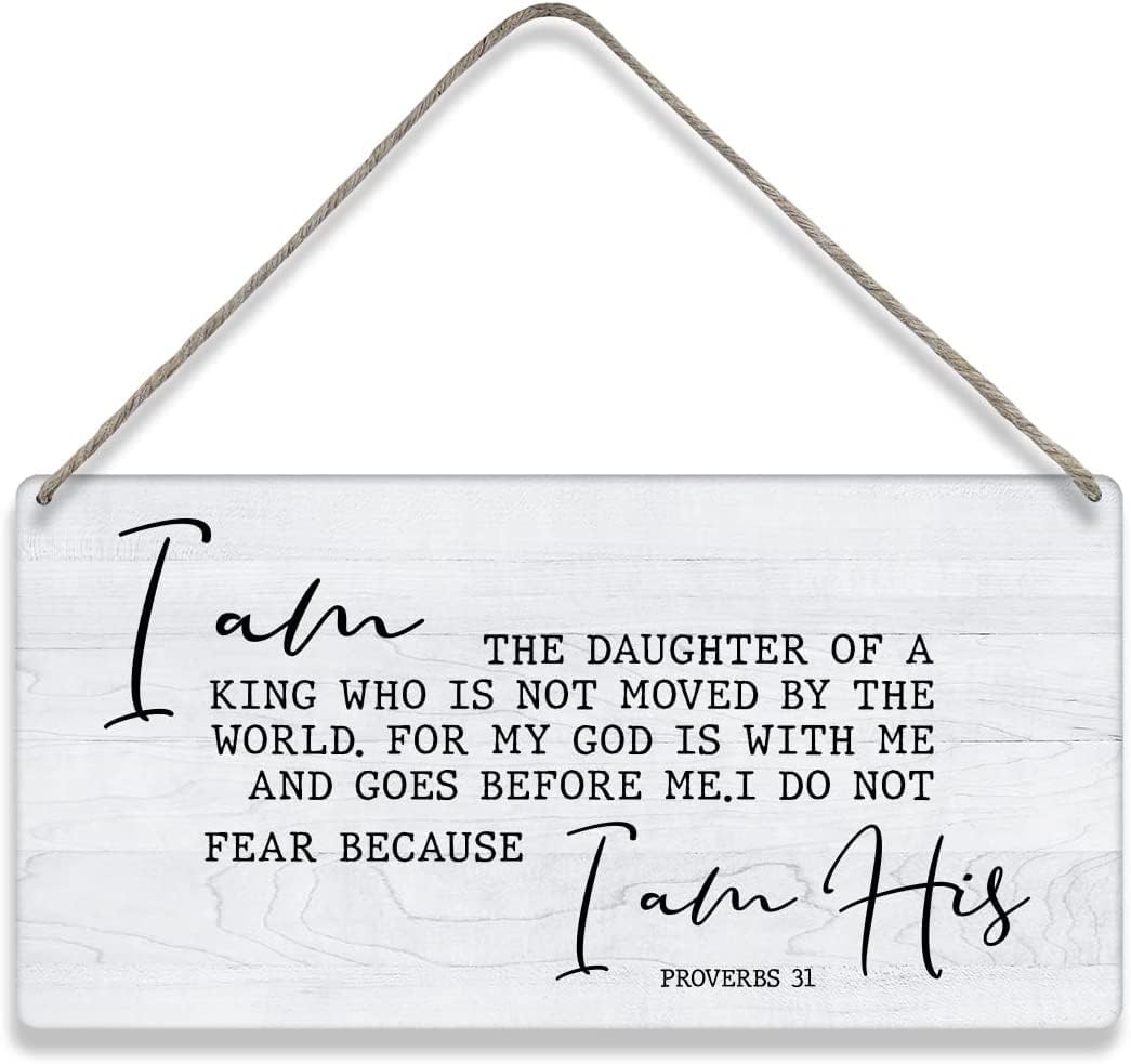 Amazon.com : Tokpac Bible Verse Home Wall Decor I am The Daughter of a ...