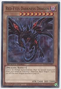 Amazon.com: Red-Eyes Darkness Dragon - SGX3-ENB01 - Common - 1st Edition : Toys & Games