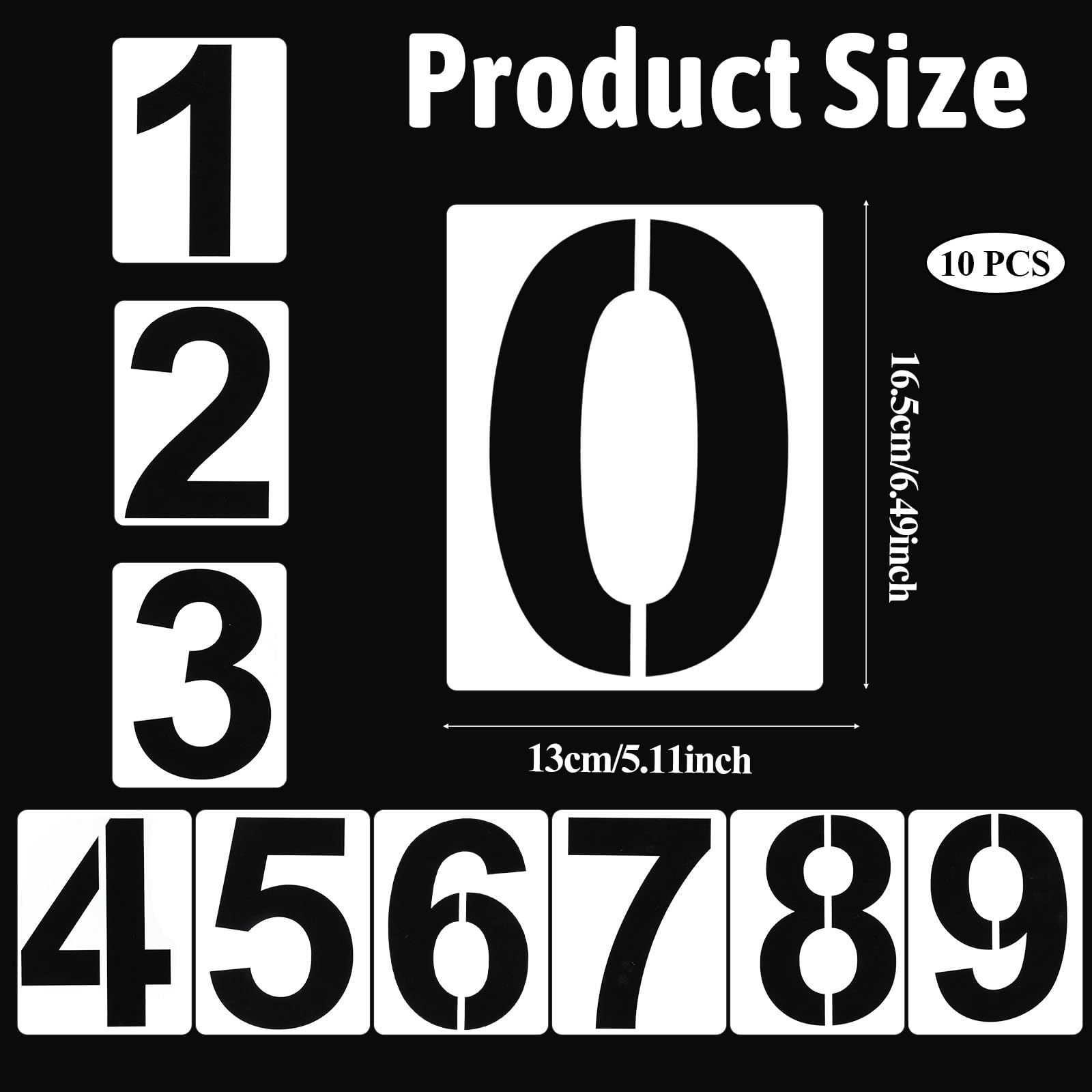 Snapklik.com : Dimeho 6 Inch Large Plastic Number Stencils Set - Address
