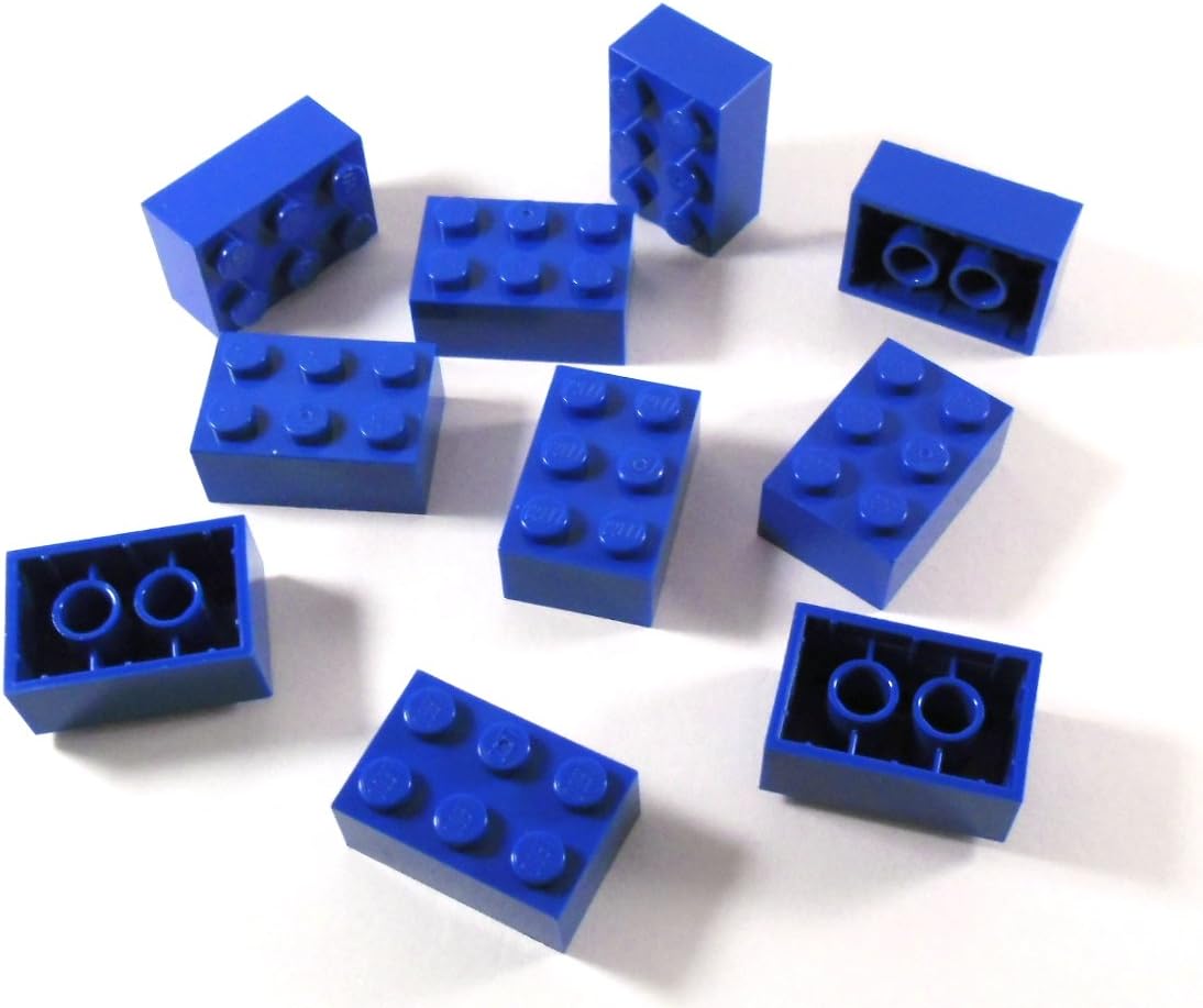 10 Stück LEGO "Stein 2x3 Noppen" in Blau.: Amazon.de: Spielzeug