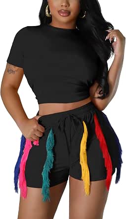 Amazon.com: Fastkoala Women's Summer 2 Piece Shorts Sets Outfits ...