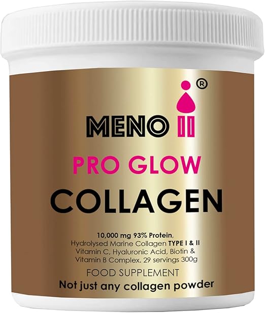 Meno II PRO Glow Marine Collagen Powder 10,000mg - High-Potency ...