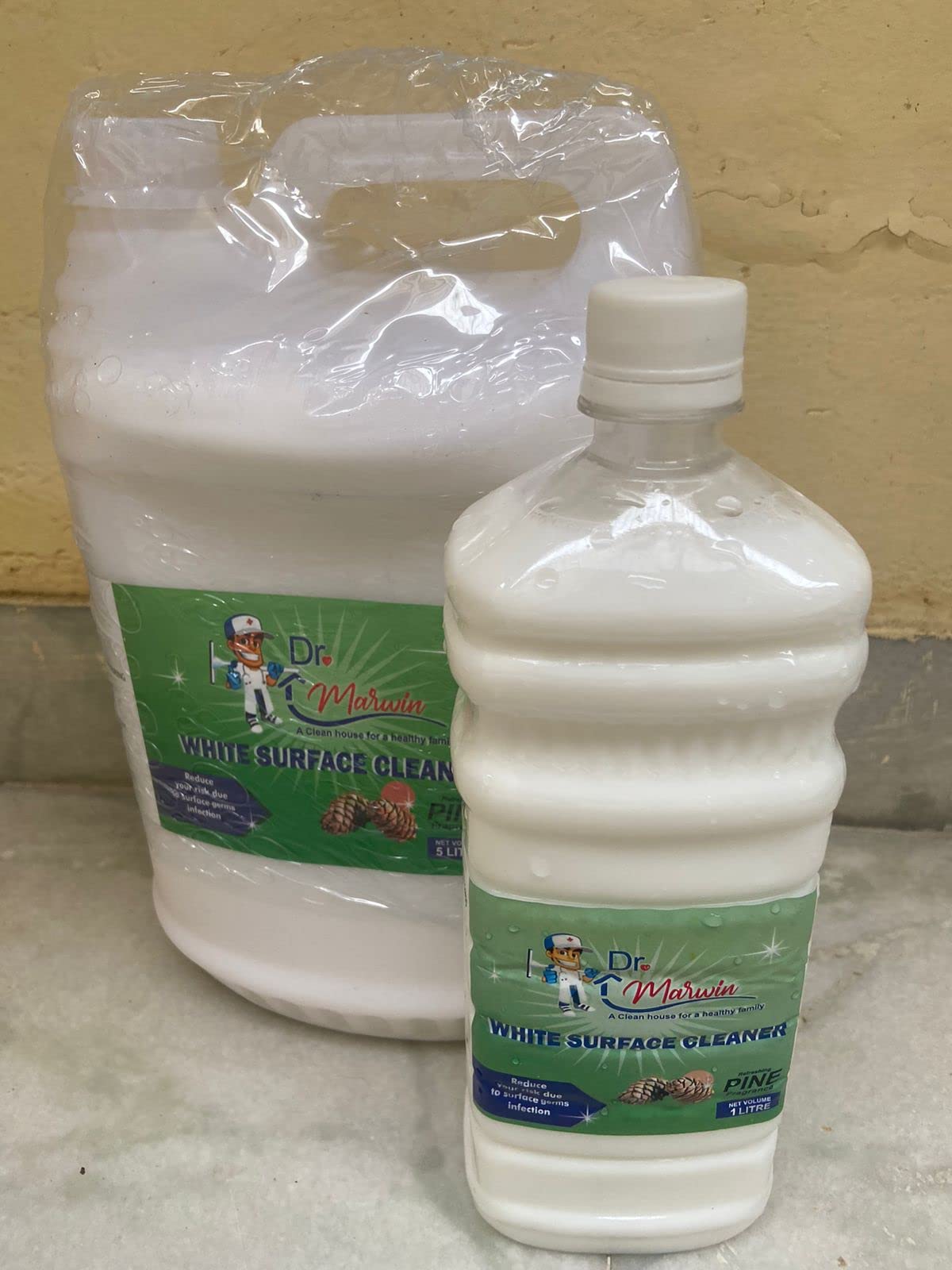 Dr Marwin White phenyl 5 ltr + Dr Marwin White phenyl 1ltr freebie ...