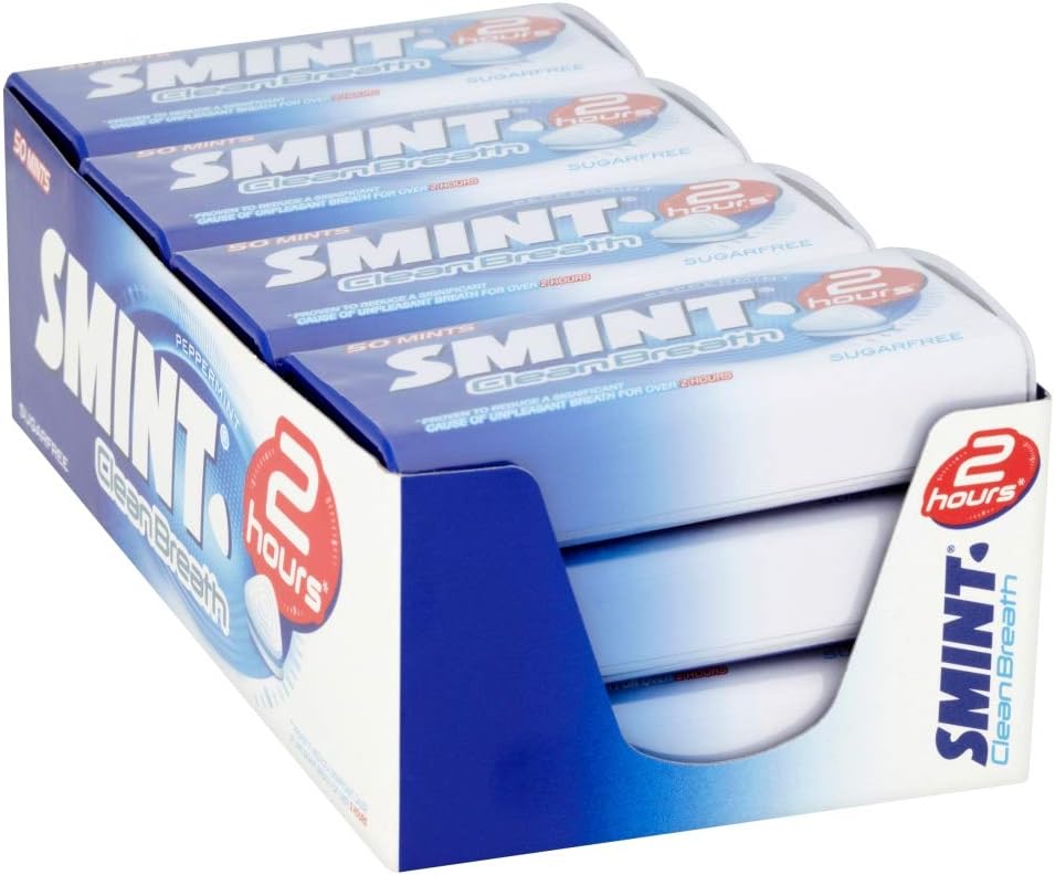 Smint Sugarfree Mints – 2 Hour Clean Breath, 50 XXL Peppermint Mints ...