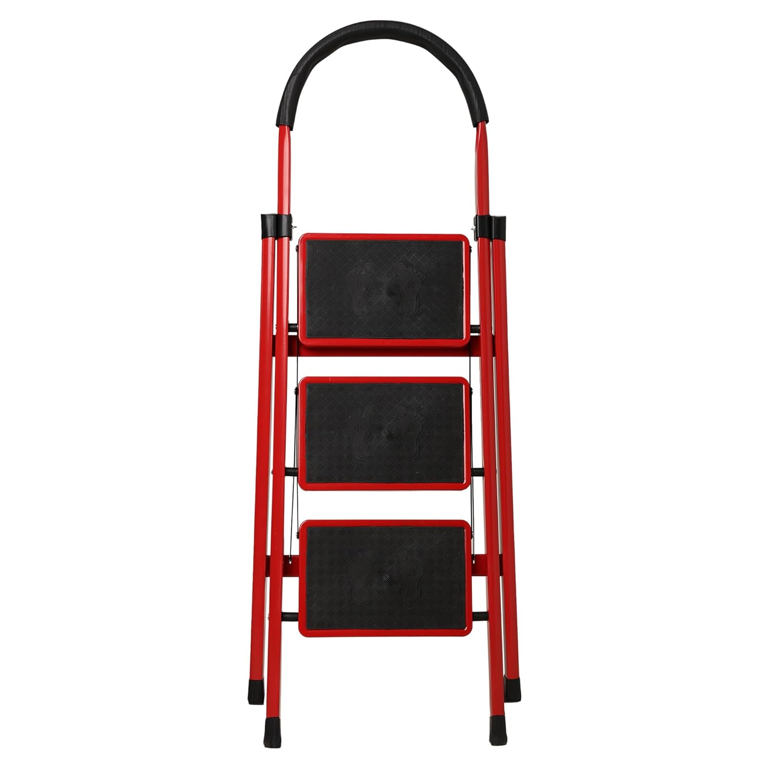 AULKI 3 Steps Ladder | Ladder for Home |Mild Steel | Heavy Duty ...
