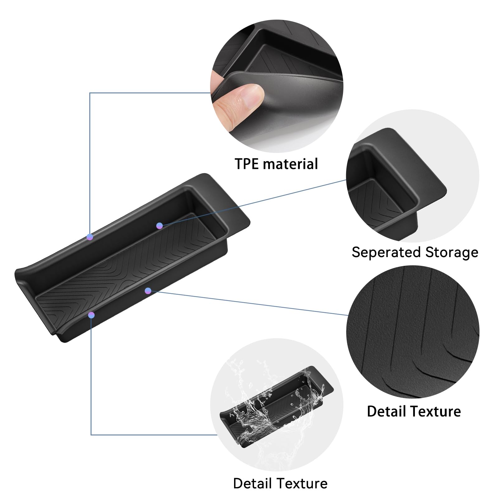 Snapklik.com : Smabee 2nd Row Armrest Storage Box Compatible