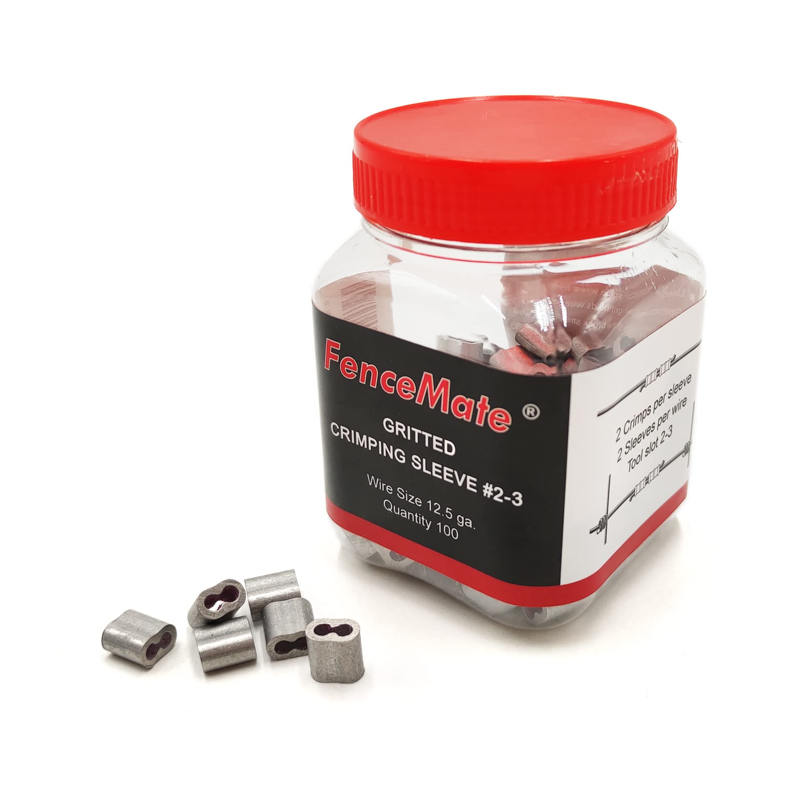 Snapklik.com : FenceMate Aluminum Alloy Crimp Loop Sleeves #2-3 To ...