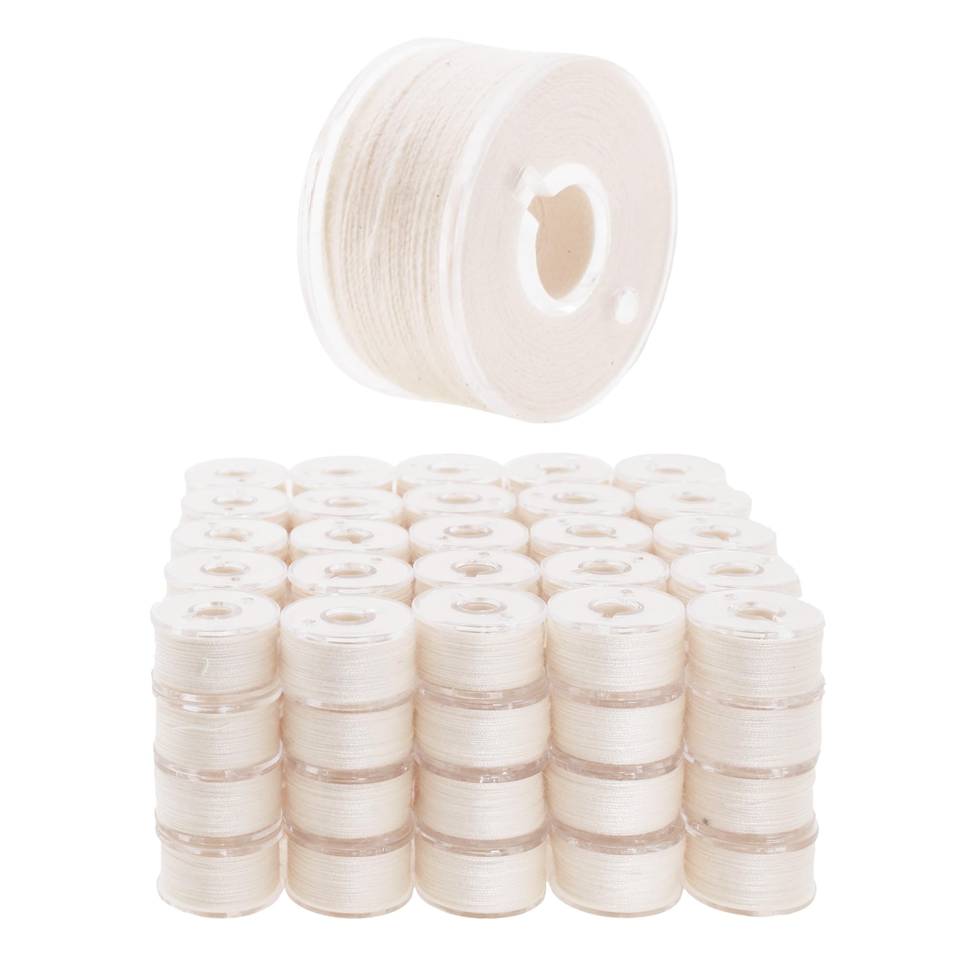 Amazon.com: Mandala Crafts 144 Ivory SA156 Prewound Bobbins for Singer ...