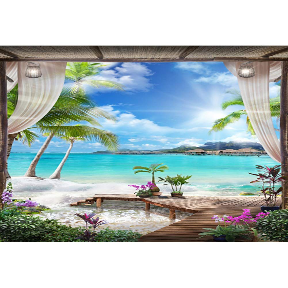 Buy OFILA Tropical Beach Photos Backdrop 8x6ft Summer Island ...