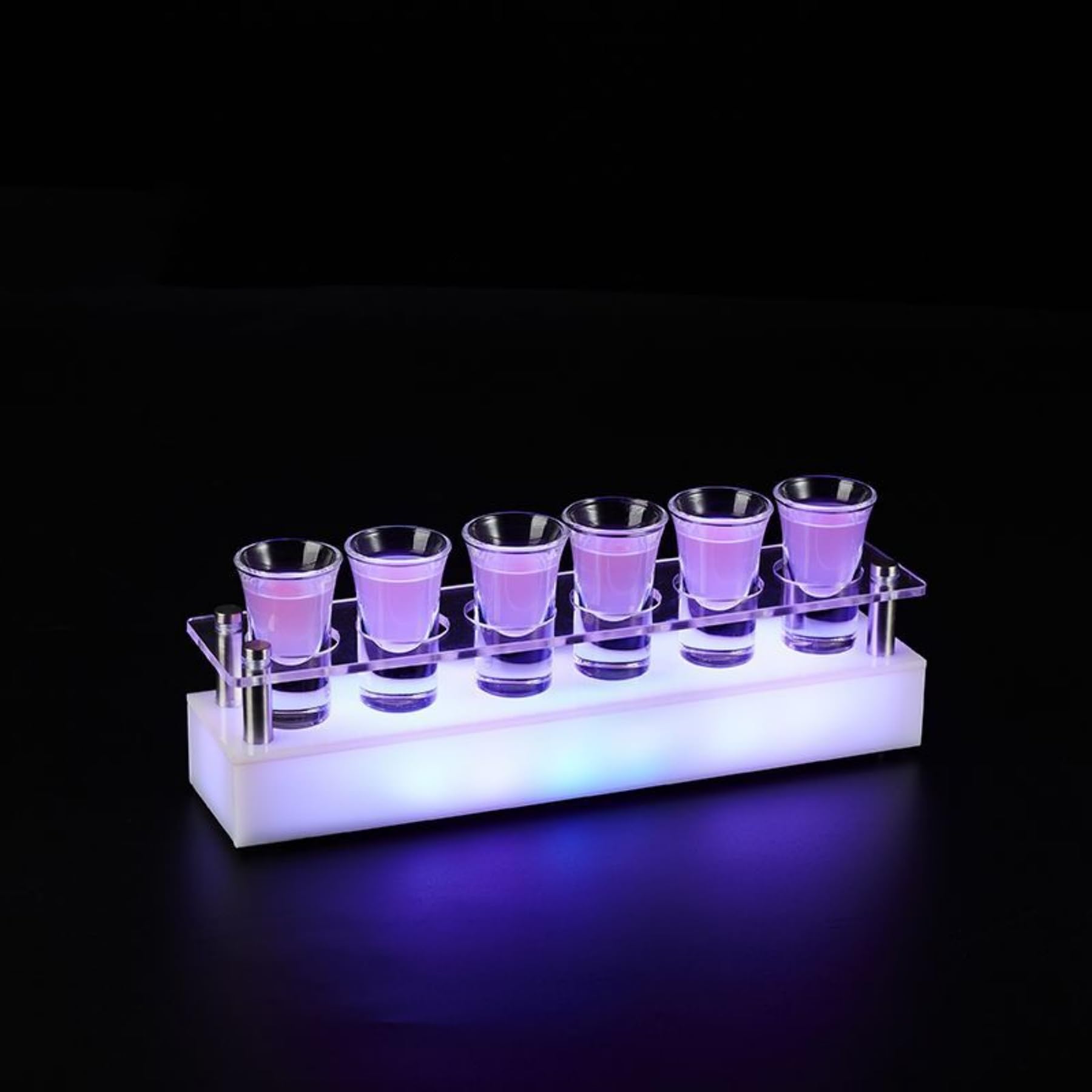 Amazon｜FLYILIA グラスホルダー ショットグラス セット グラススタンド LEDライト付き アクリル製 充電式 グラス置き トレー カクテルグラス タンブラーグラス 業務用 家庭用 ...