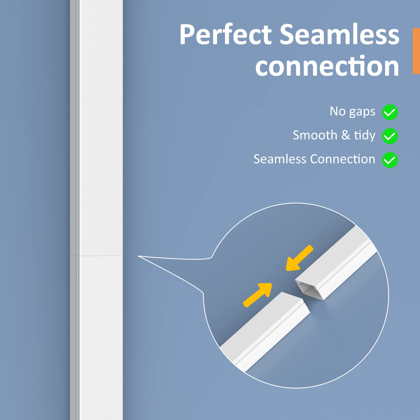 Snapklik.com : TV Cord Cover For Wall, 52 Inch Cable Hider For Wall ...