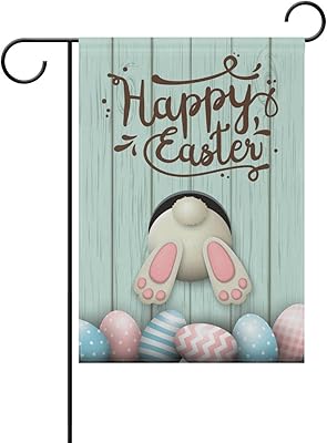 Happy Easter Eggs Bunny Tail House Flag 28 x 40 Double Sided, Easter ...