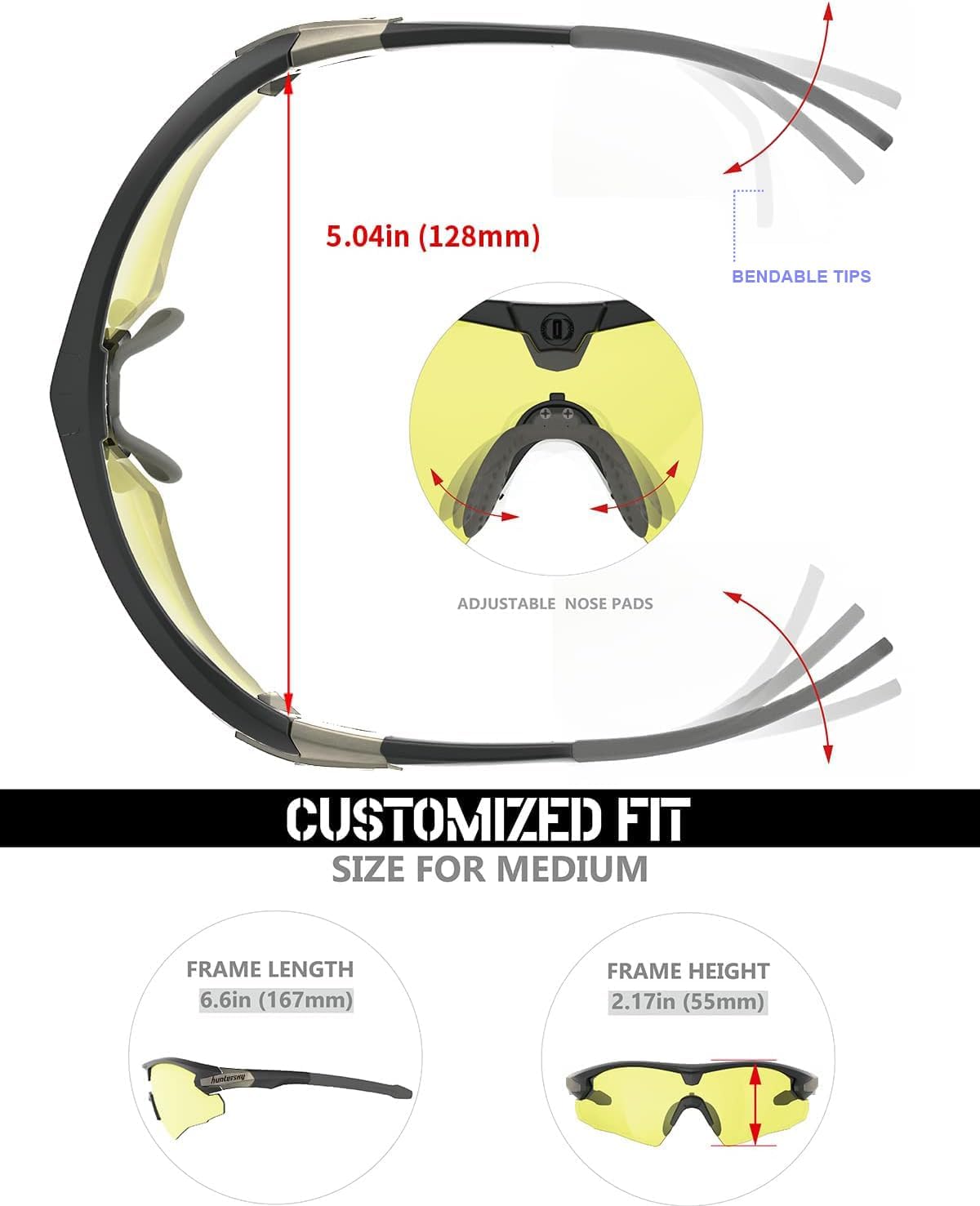 Snapklik.com : Q57 Ballistic Tactical Shooting Yellow Safety Glasses ...