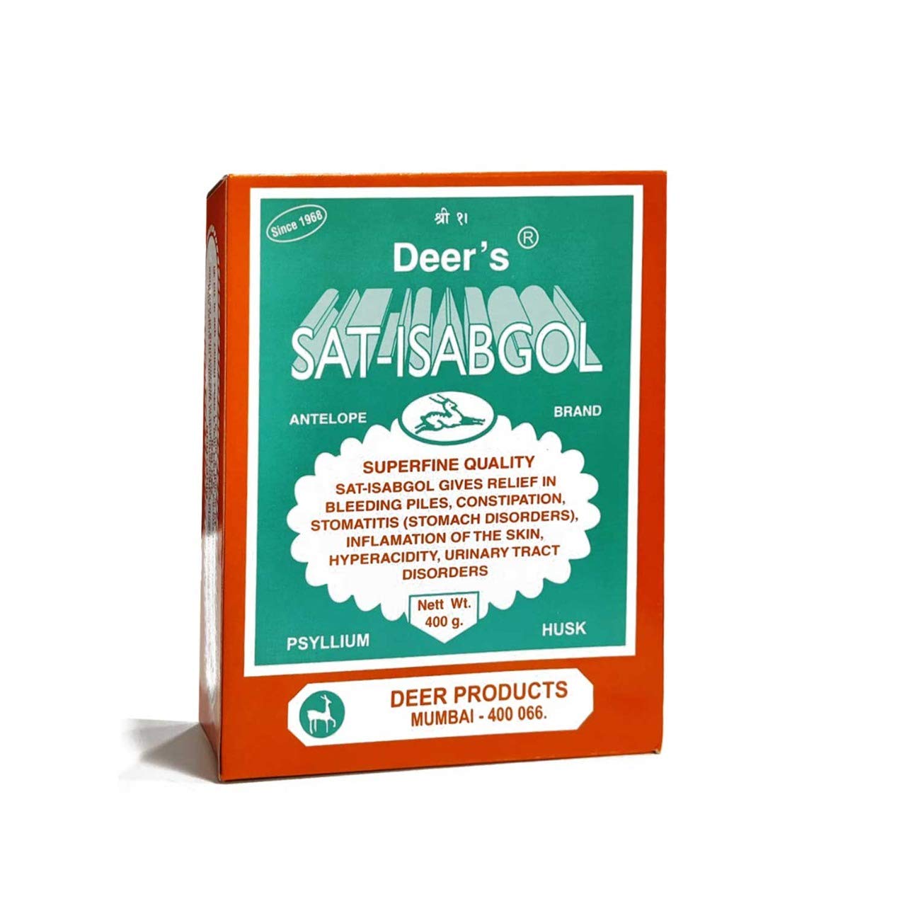 Deer Products Sat Isabgol Psyllium Husk, 400 gm : Amazon.in: Health ...