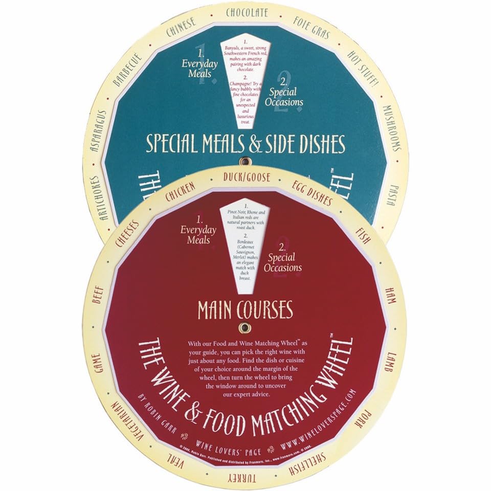 Snapklik.com : Wine And Food Pairing Matching Wheels By Robin Garr
