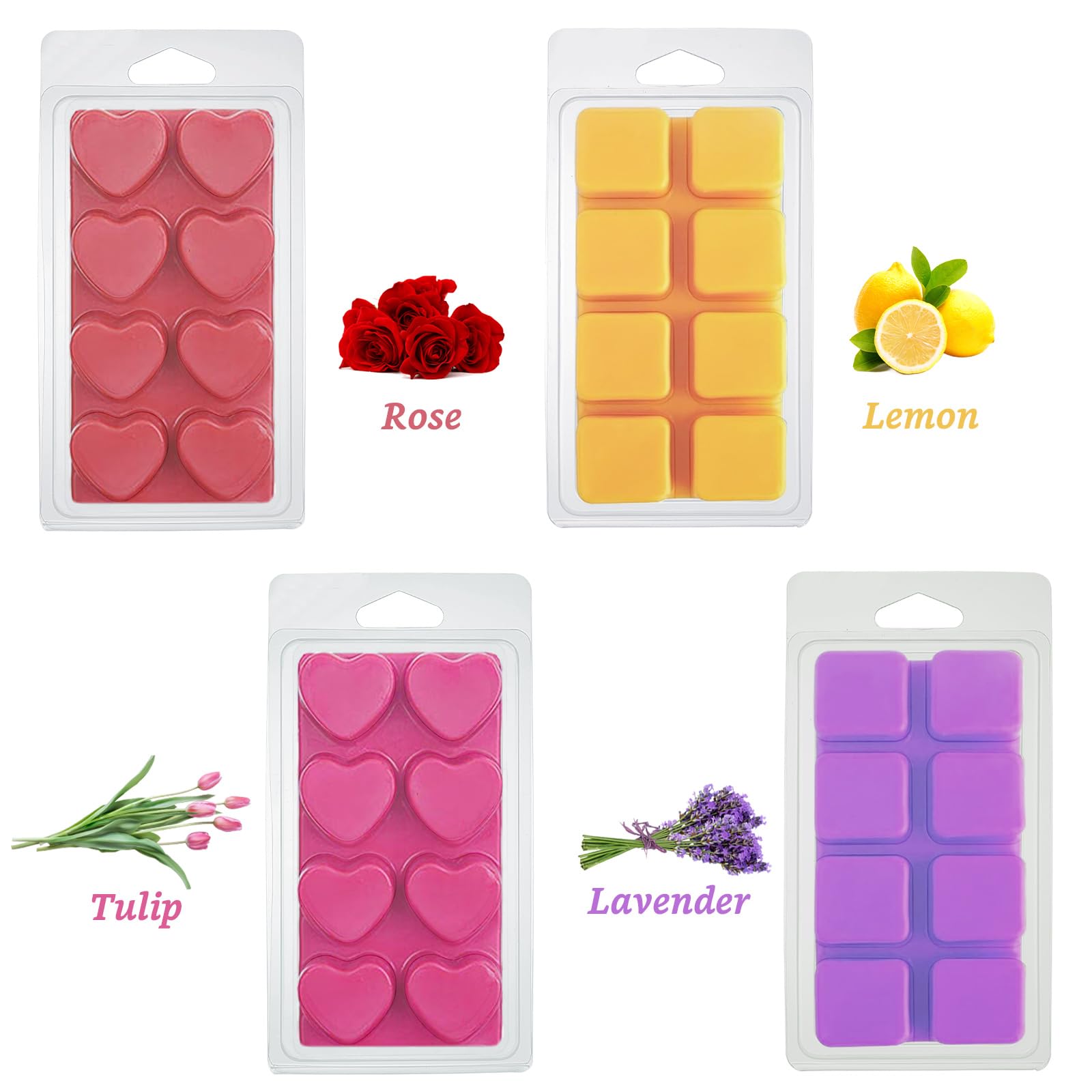 Snapklik.com : 150PCS Wax Melt Containers, 8 Cavity Clear Empty Wax ...
