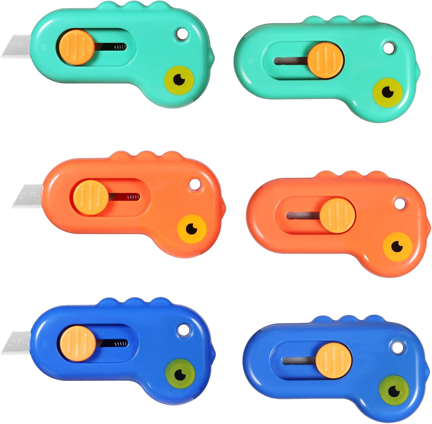 Amazon.com: 6 Pieces Mini Box Cutter Retractable Utility Knife Letter ...