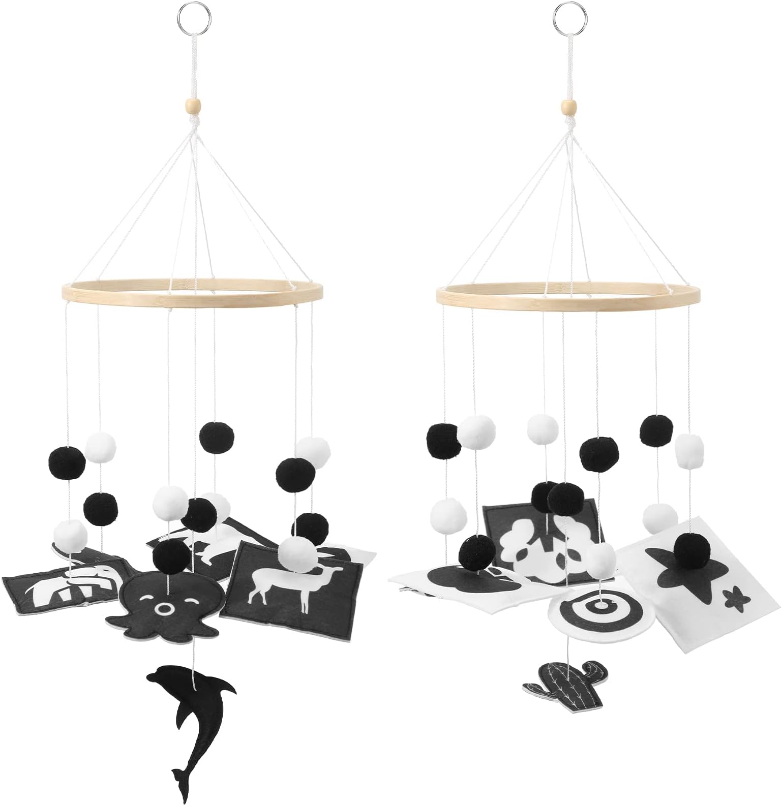 Amazon.com : HyDren Baby Mobile for Crib Black and White Crib Mobile ...