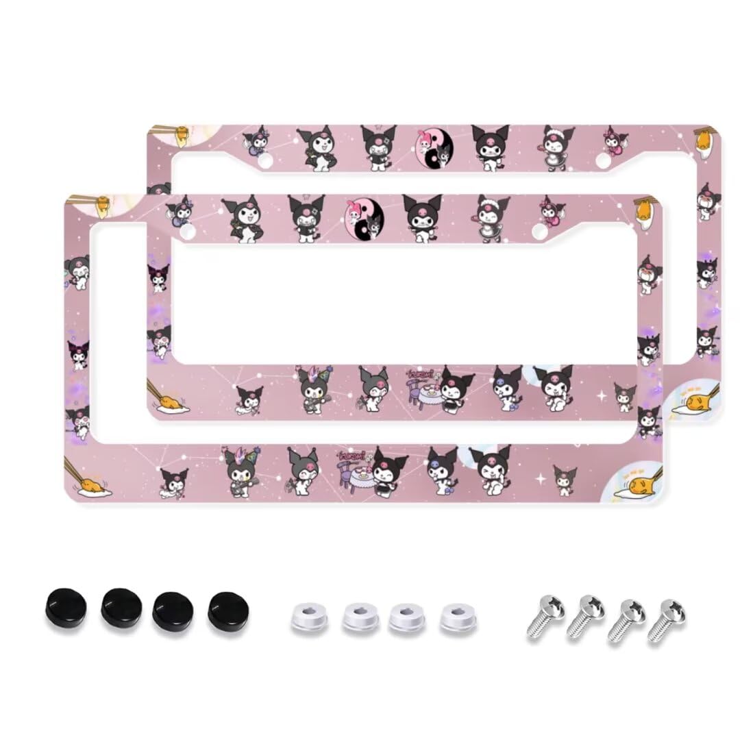 Amazon.com: License Plate Frames Anime Car Accessories Design Metal ...