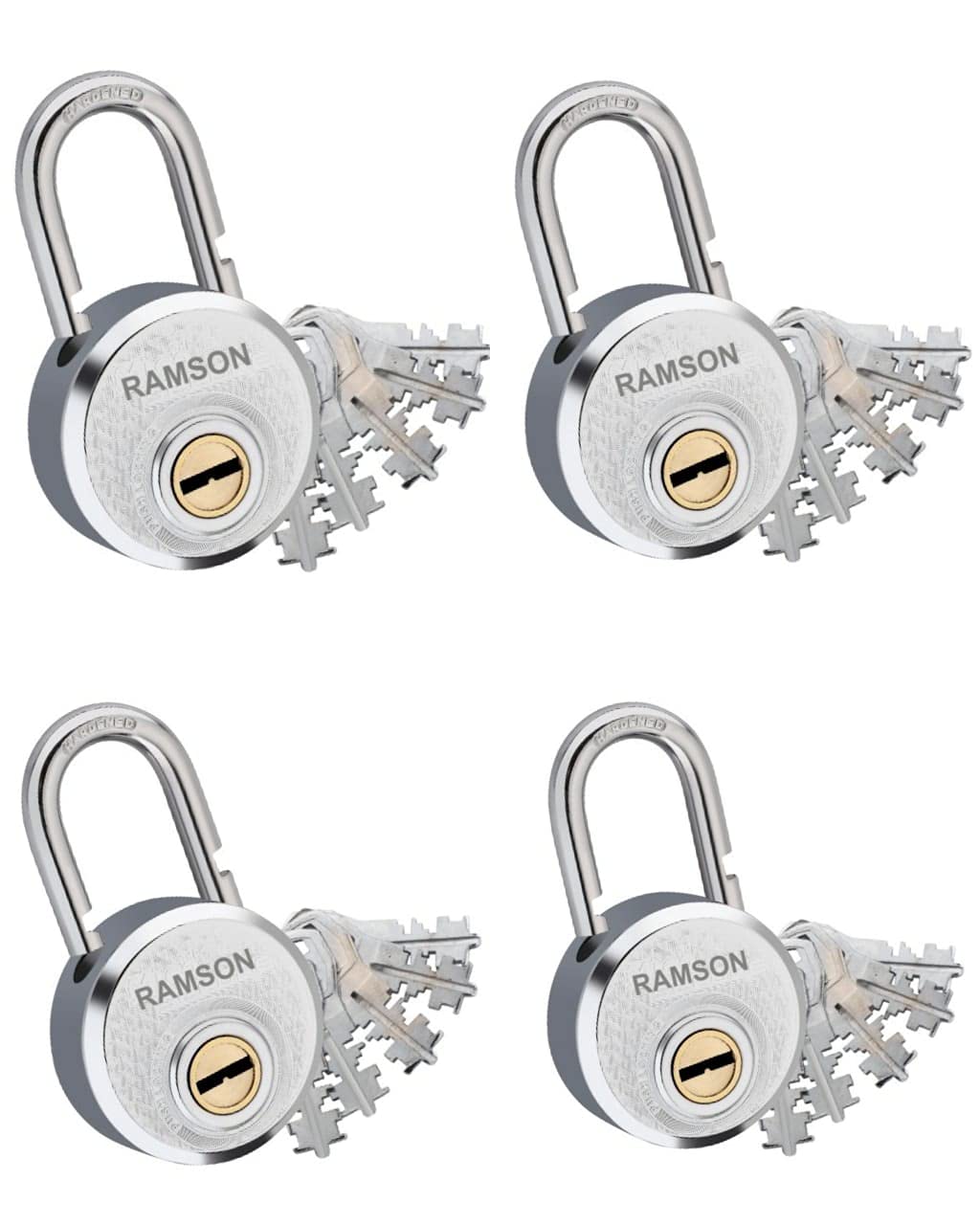 Buy RAMSON Turbo Wafer Push Lock with 5 Wafer Keys, Hardened Shackle ...