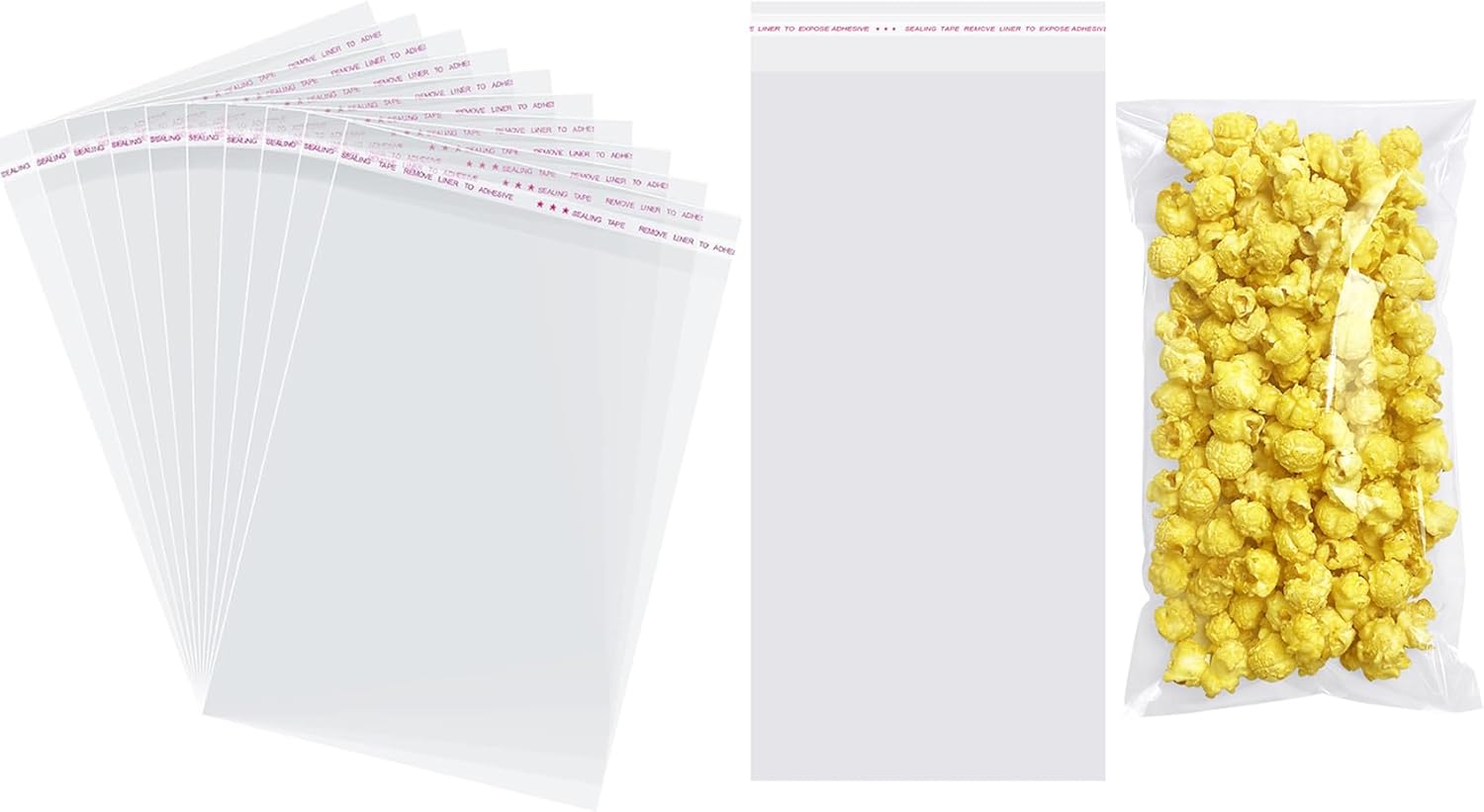 Amazon.com: Clear Self Sealing Cellophane Bags 6x9 Inches and 6x12 ...