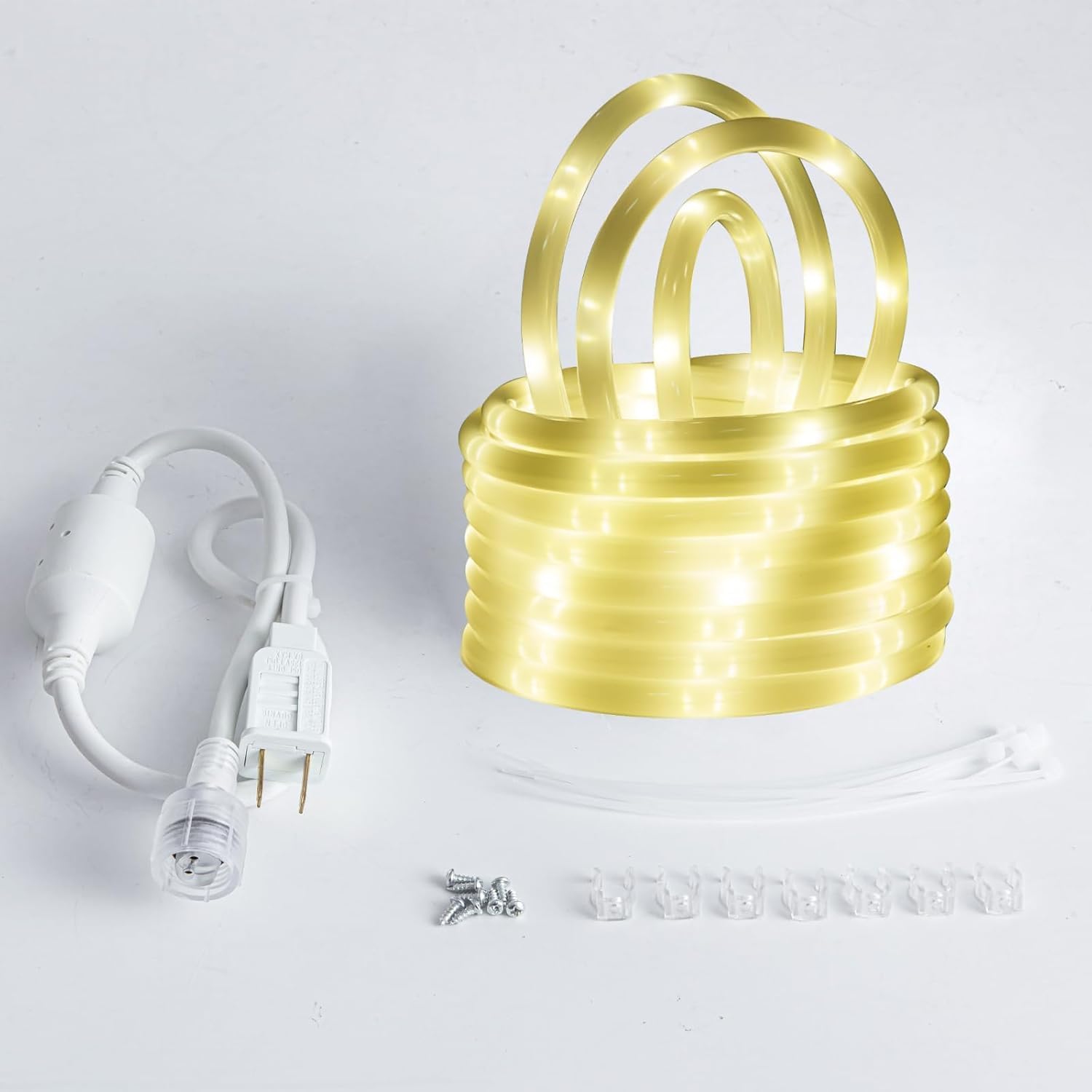 Amazon.com: SenwenDeng 20ft LED Rope Lights Outdoor, 120 Warm White ...