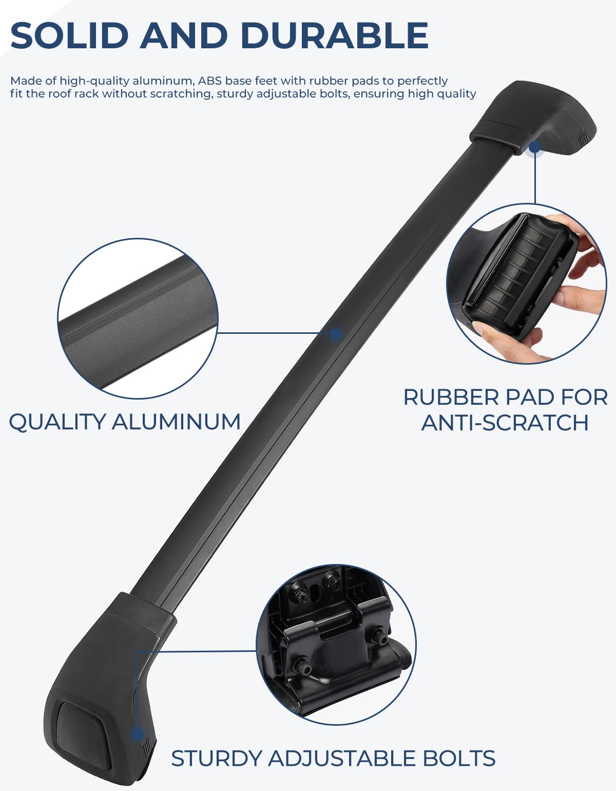 Snapklik.com : ISSYAUTO Lockable Roof Racks Cross Bars Compatible