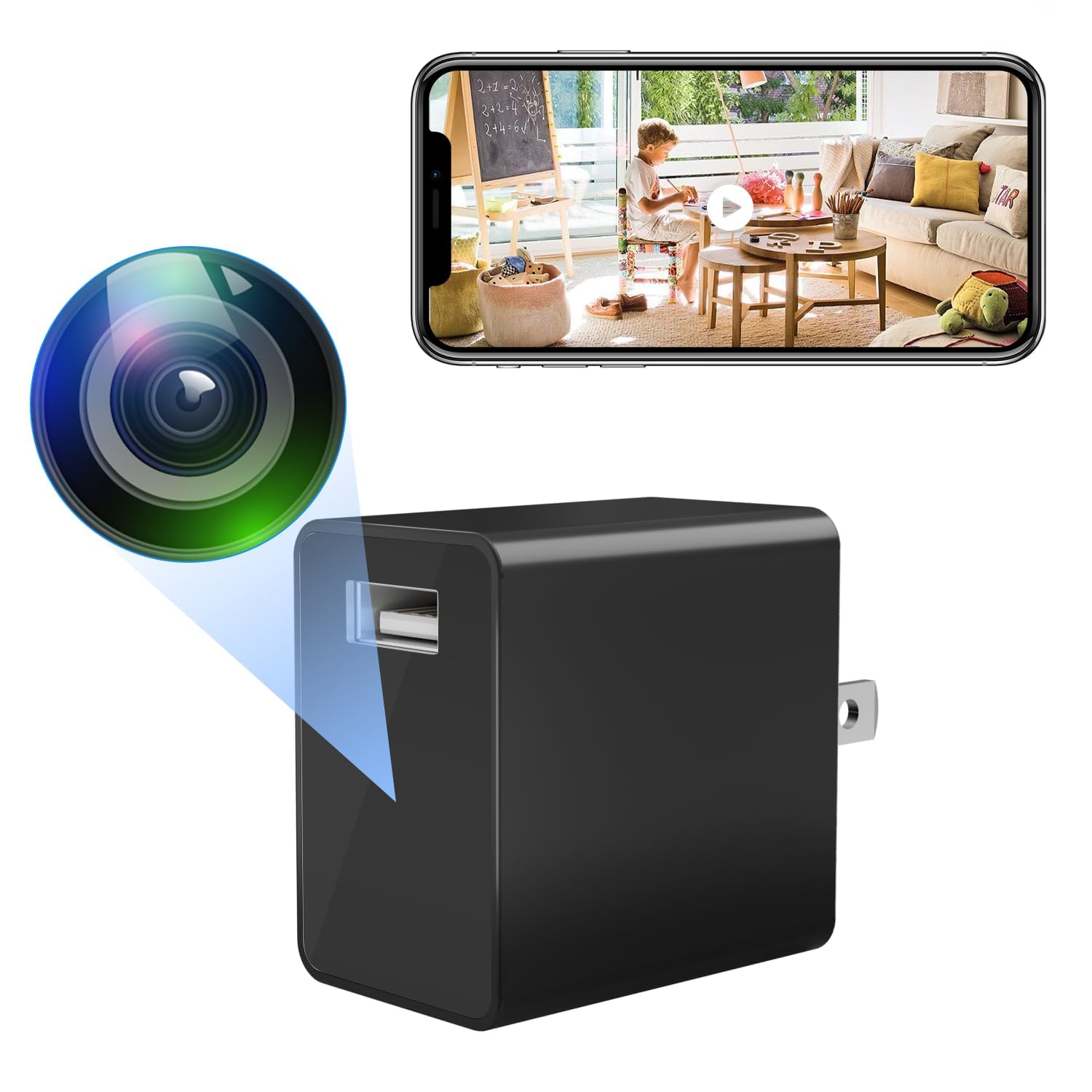 LIBREFLY Hidden Camera Charger - WiFi Spy Camera - USB Charger Camera ...